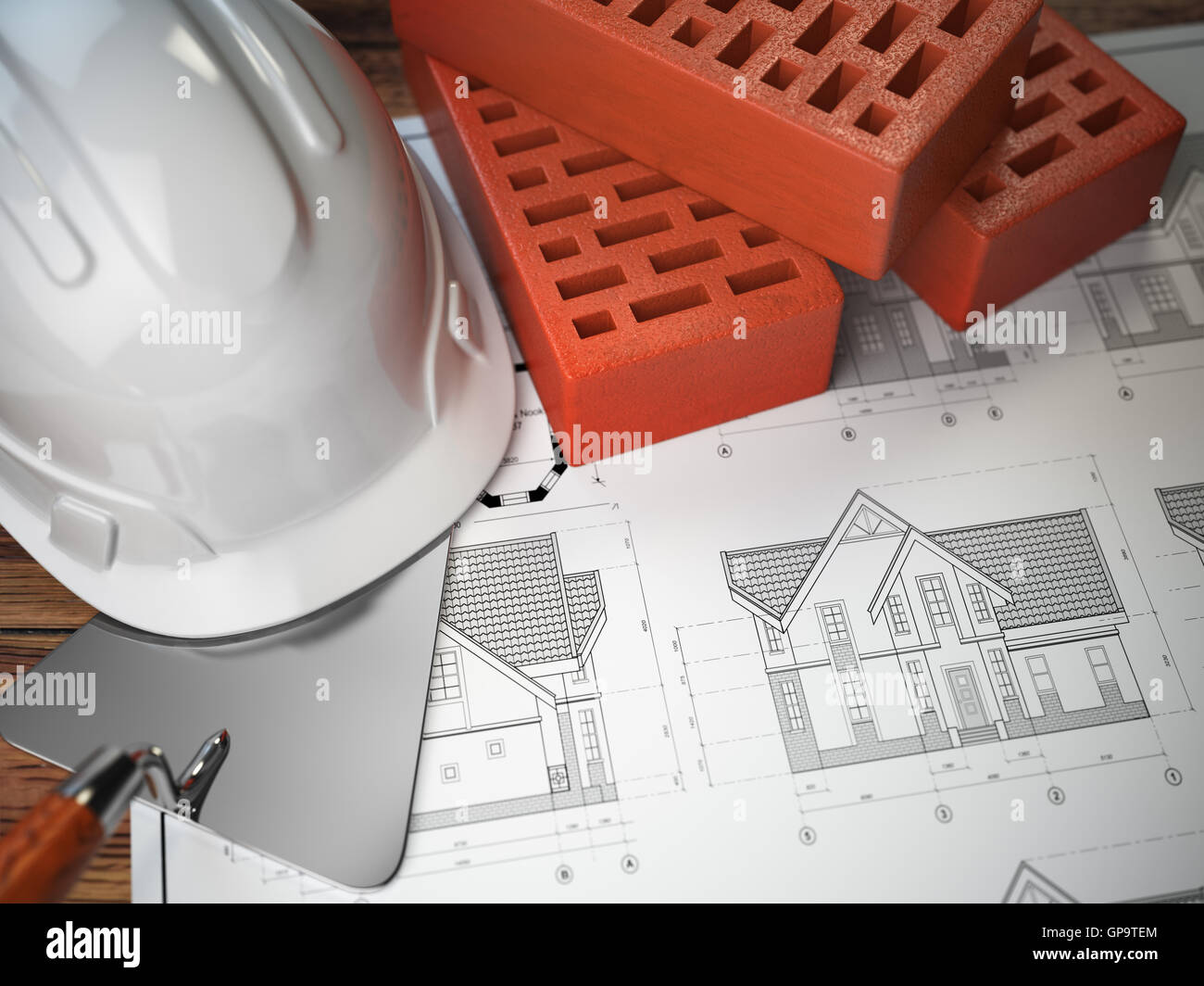 Architectural drawings house 3d hi-res stock photography and images - Alamy