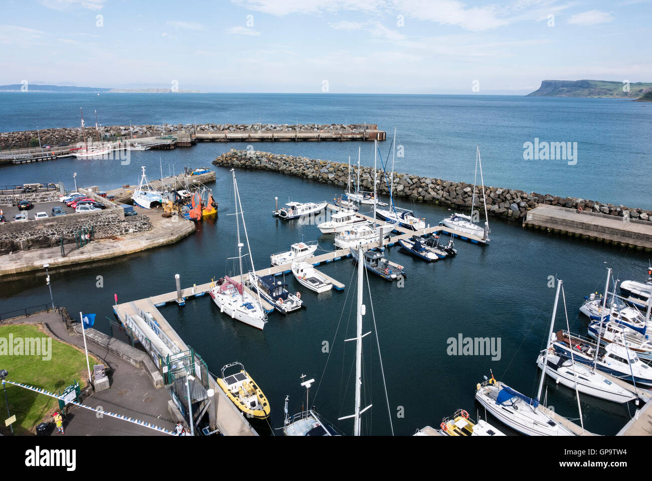 Ballycastle harbour and marina, Northern Ireland Stock Photo - Alamy