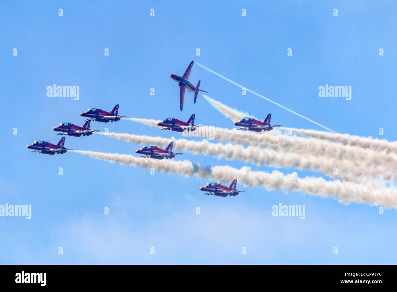 Red Arrows RAF Aerobatics Display Team at Eastbourne International ...