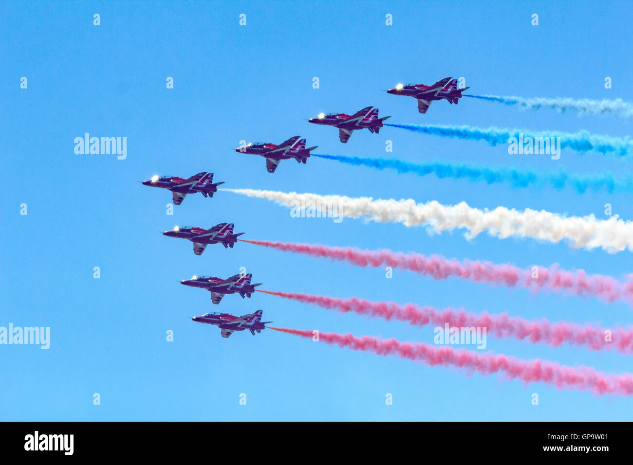 Red Arrows RAF Aerobatics Display Team at Eastbourne International ...