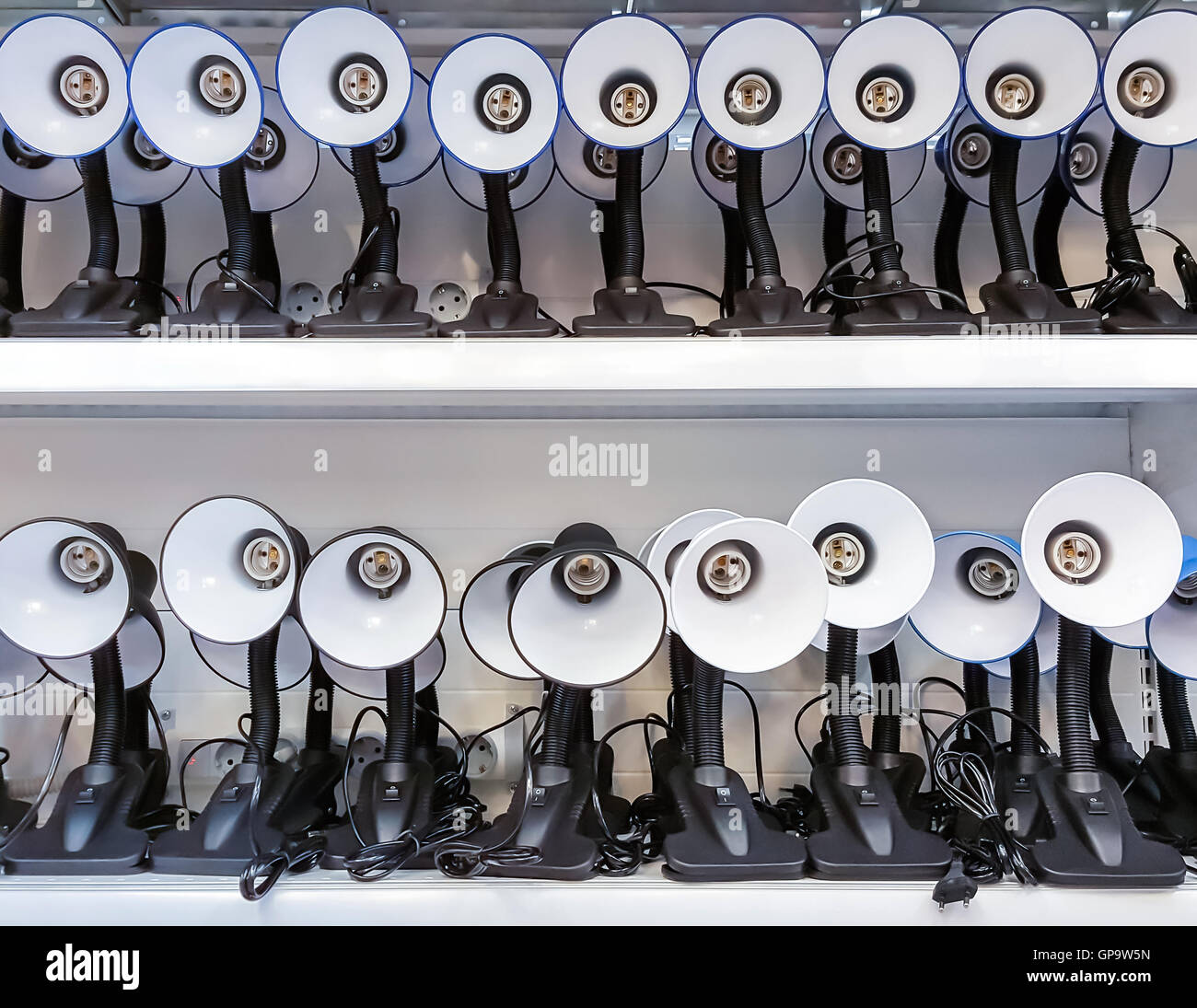 Office desk lamp on a shelf Stock Photo - Alamy