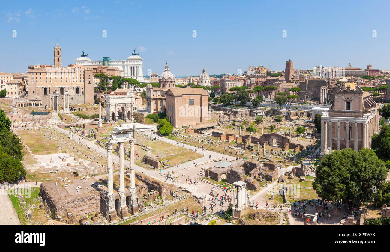 Roman Forum and Rome Skyline from the Palatine Hill viewpoint Rome ...