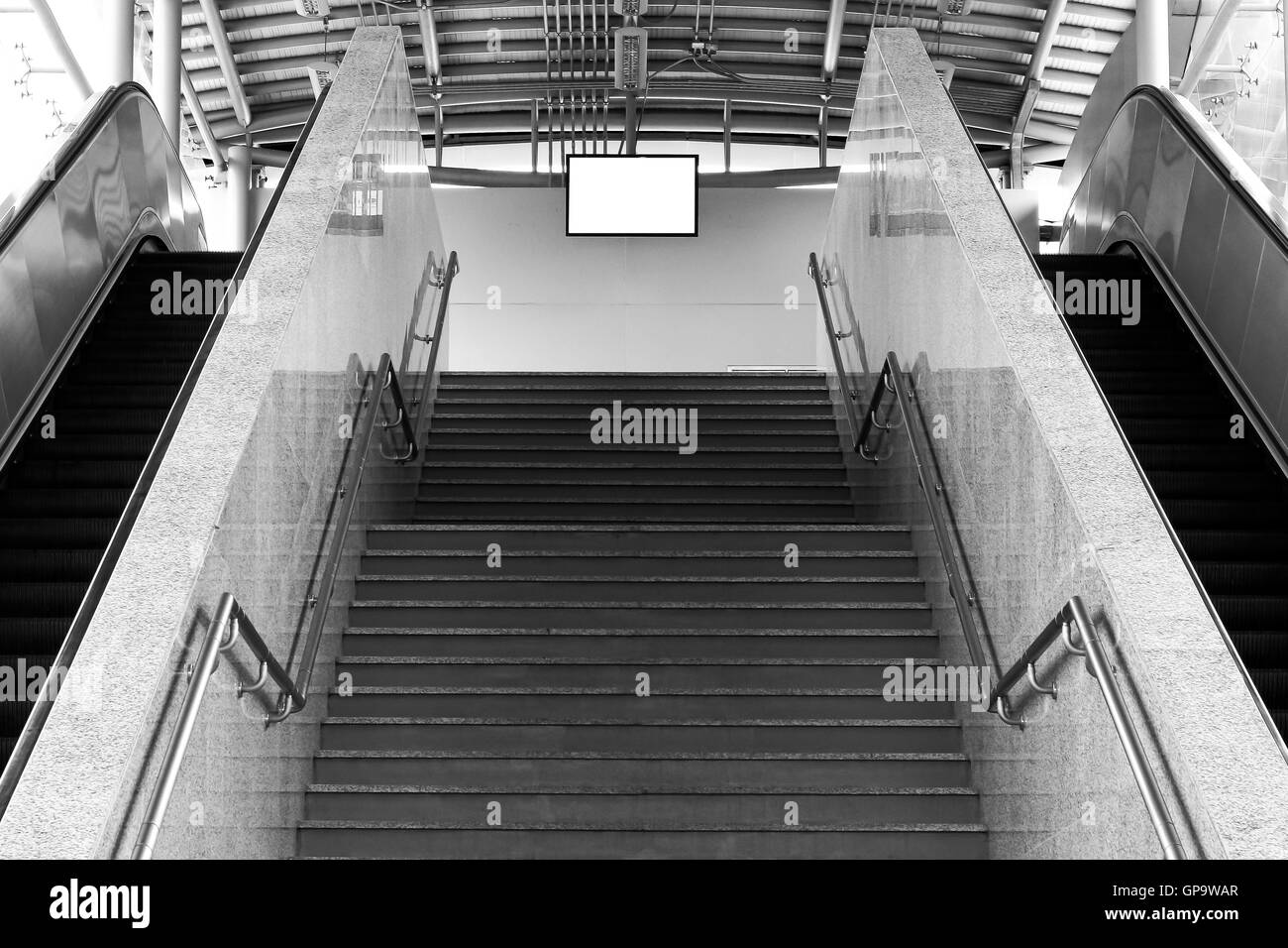 Mock up signboard on Black and White Stock Photos & Images - Alamy