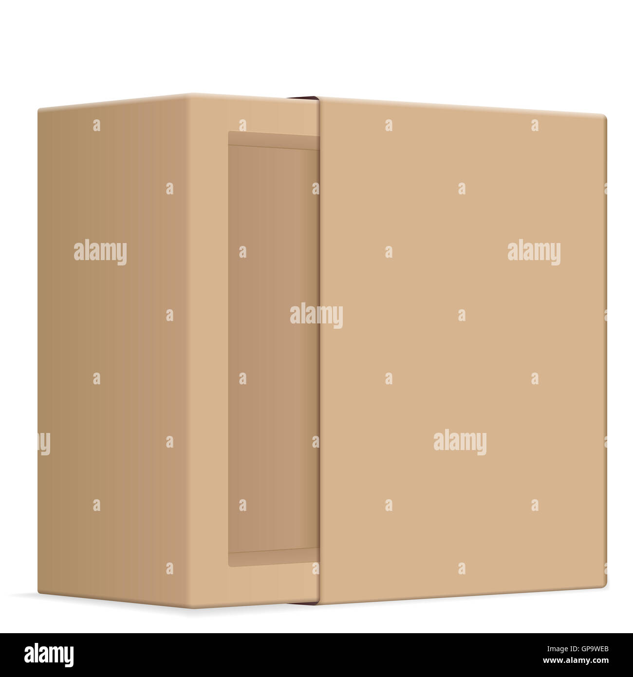 Blank paper box on a white background Stock Photo - Alamy