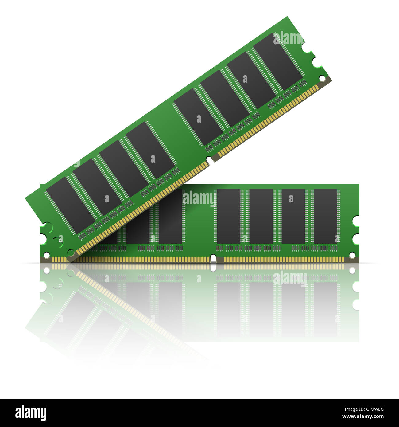Computer memory on a white background Stock Photo - Alamy