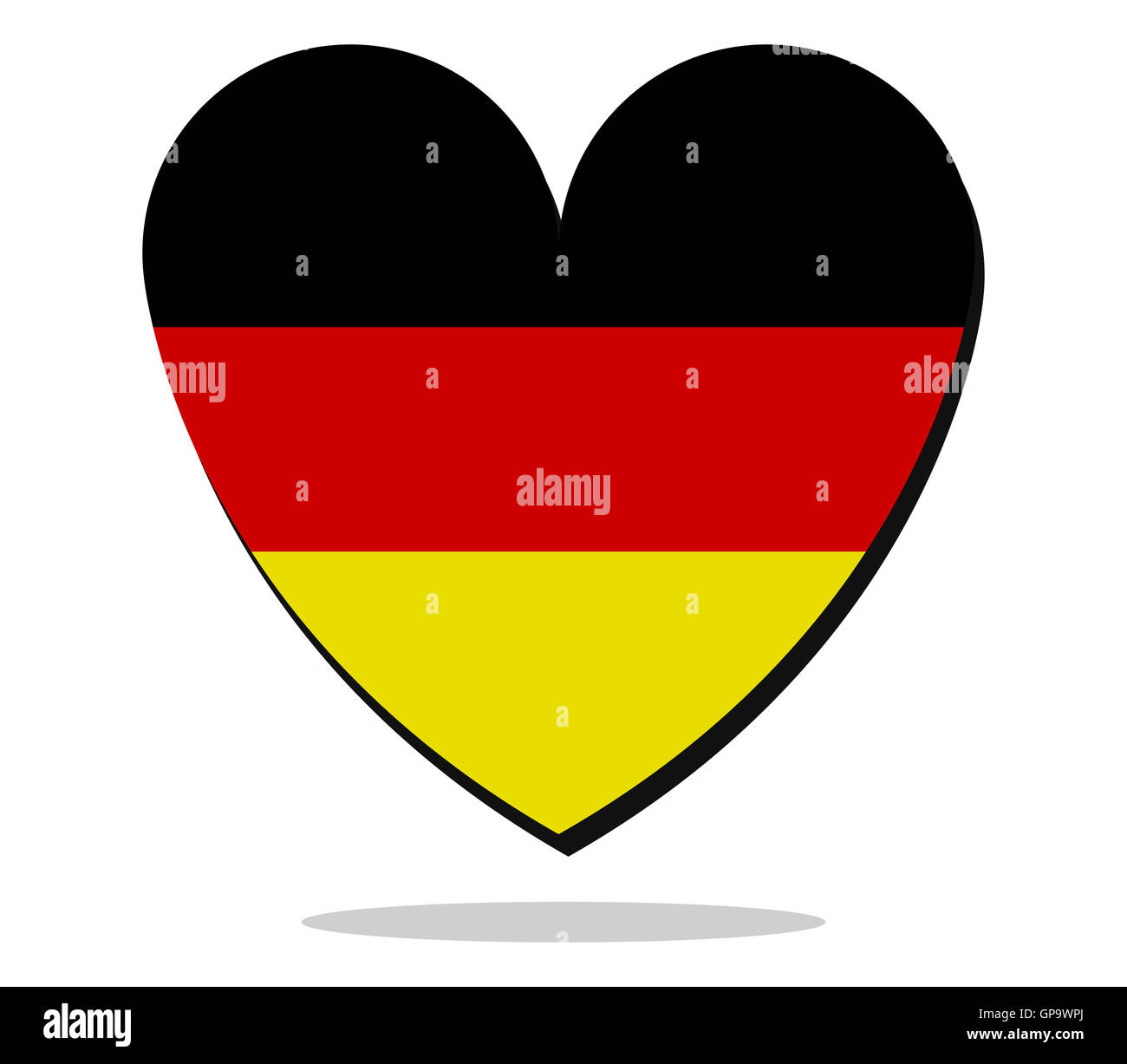 heart with Germany flag Stock Photo - Alamy