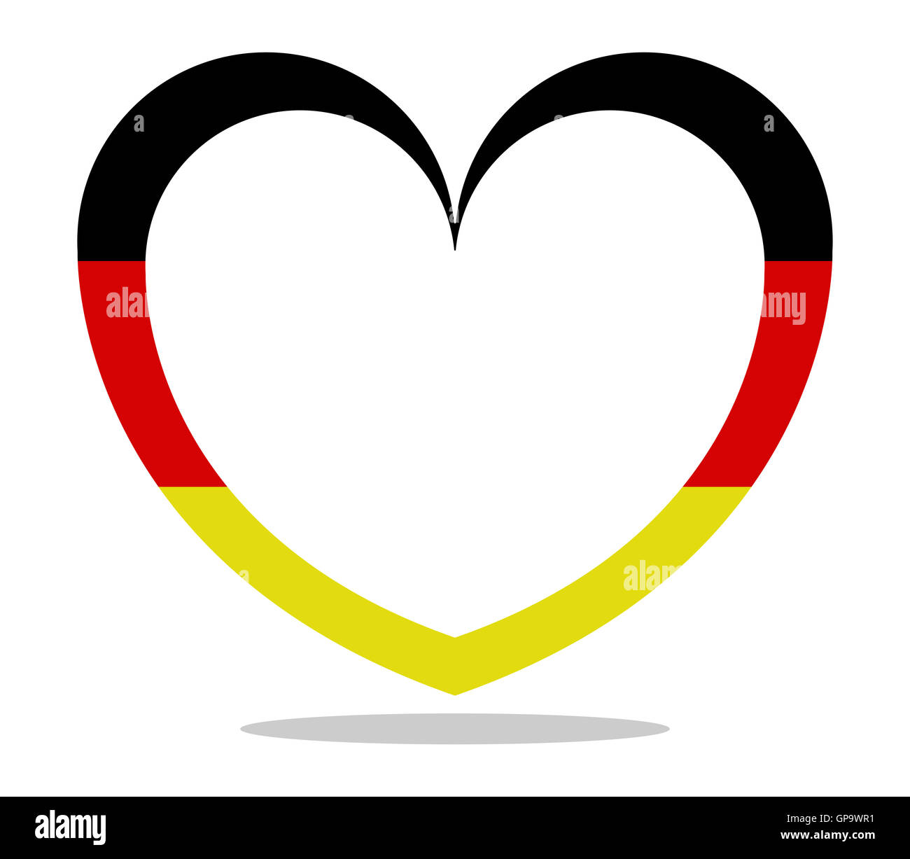 heart with Germany flag Stock Photo - Alamy