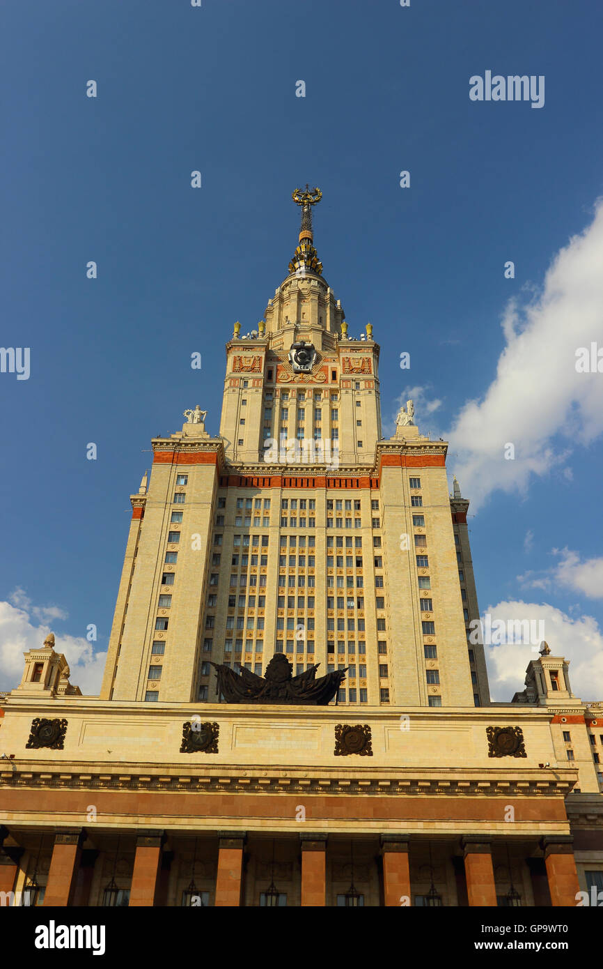 High-rise building of The Moscow University on Vorobievy Gory, Moscow ...