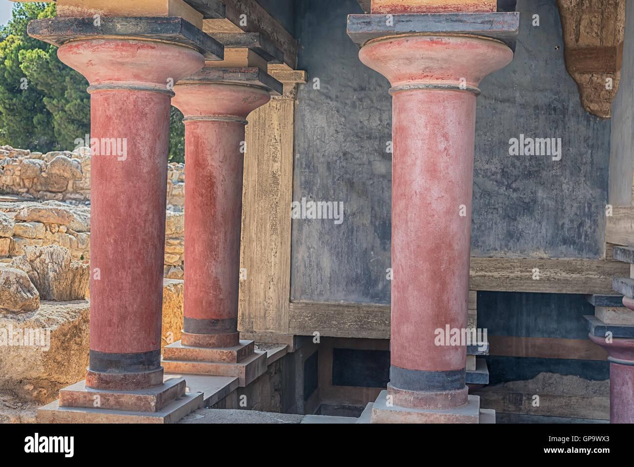 Knossos, Cnossos palace, also Knossus Cnossus, museum in Crete, Greece ...