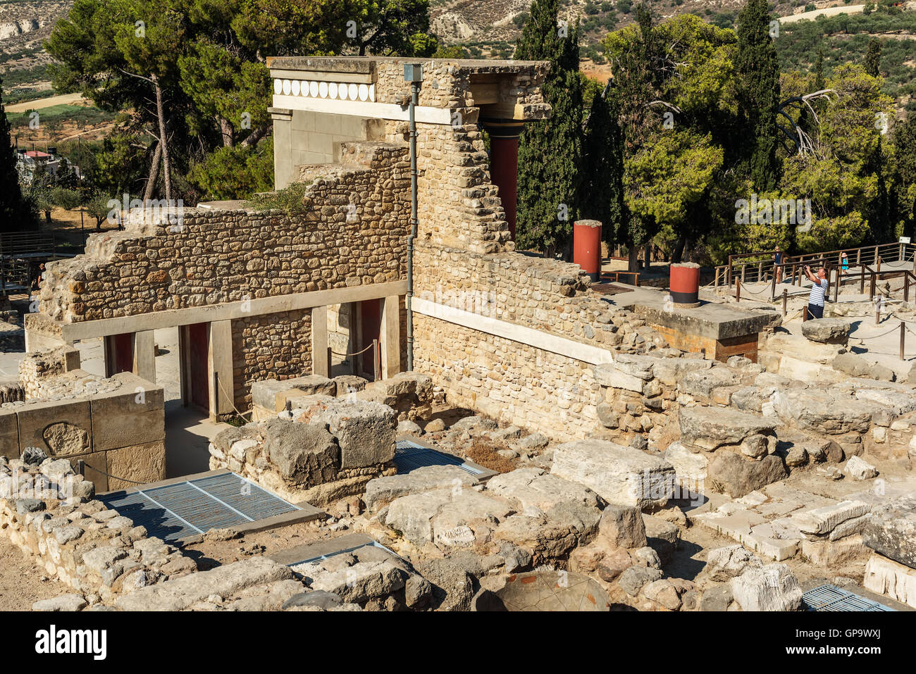 Knossos, Cnossos palace, also Knossus Cnossus, museum in Crete, Greece ...