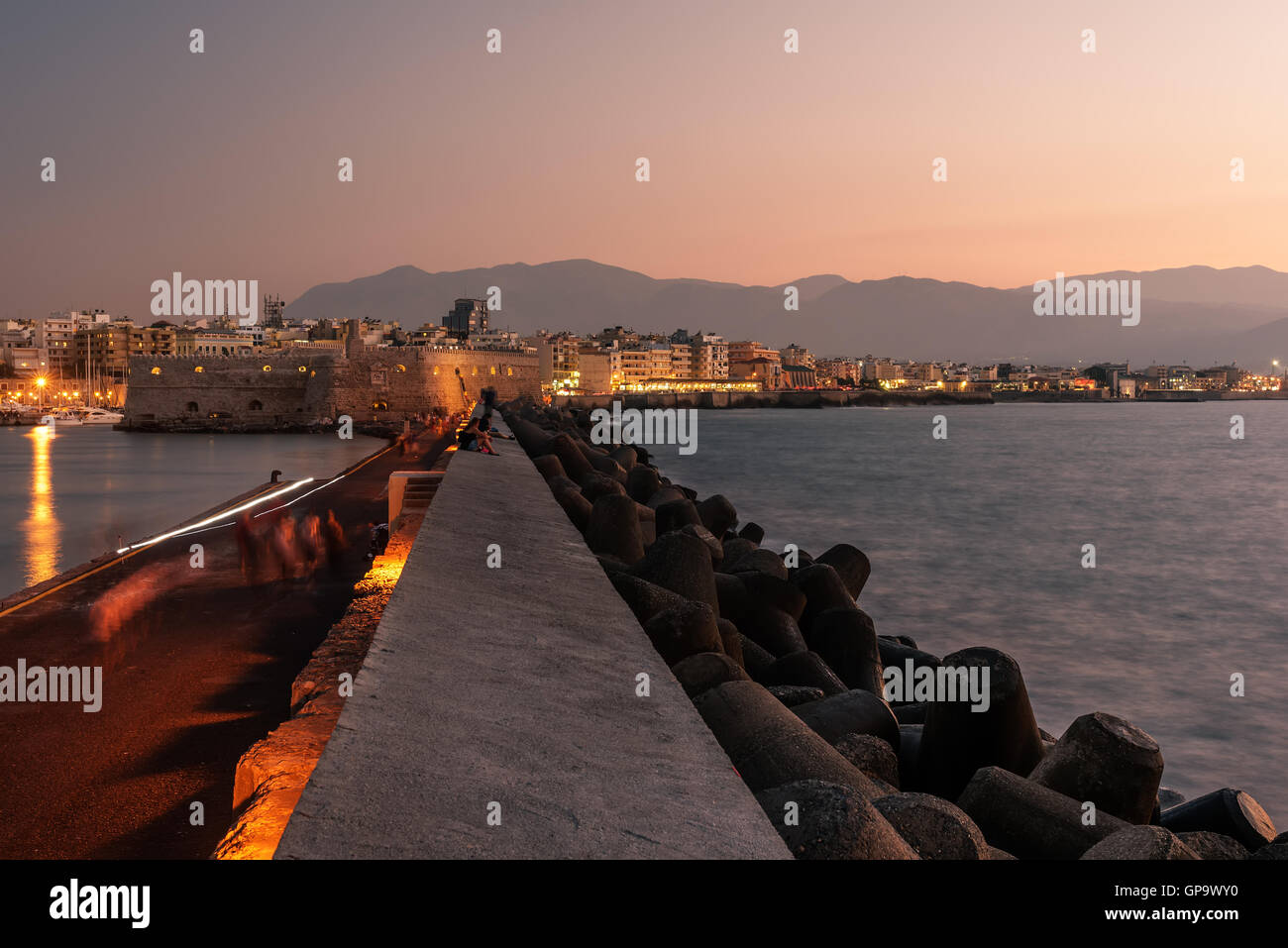 Harbor and Old Town of Heraklion, Crete, Greece Stock Photo - Alamy