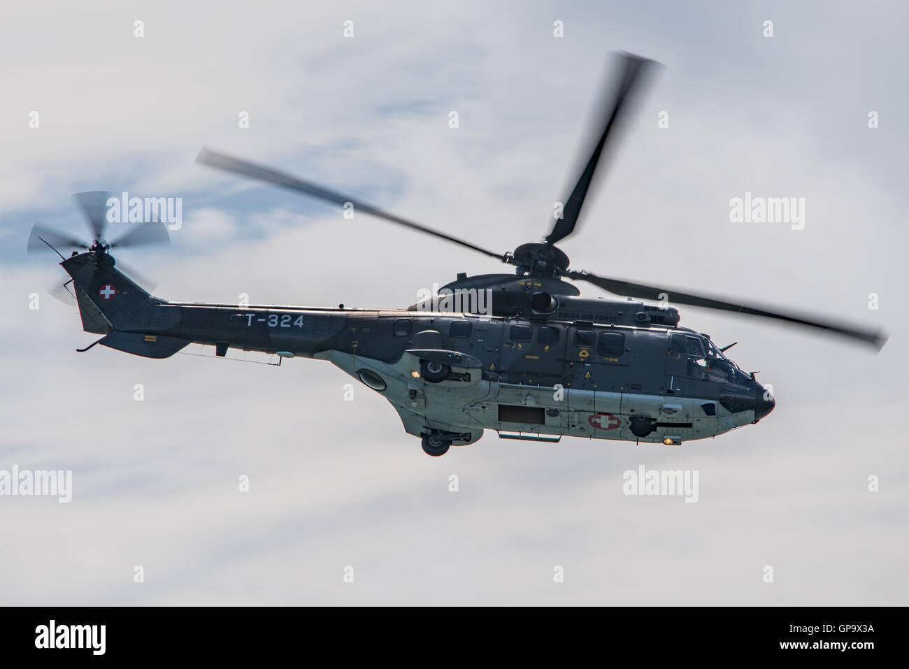 Super Puma display at Bournemouth Air Festival Stock Photo - Alamy