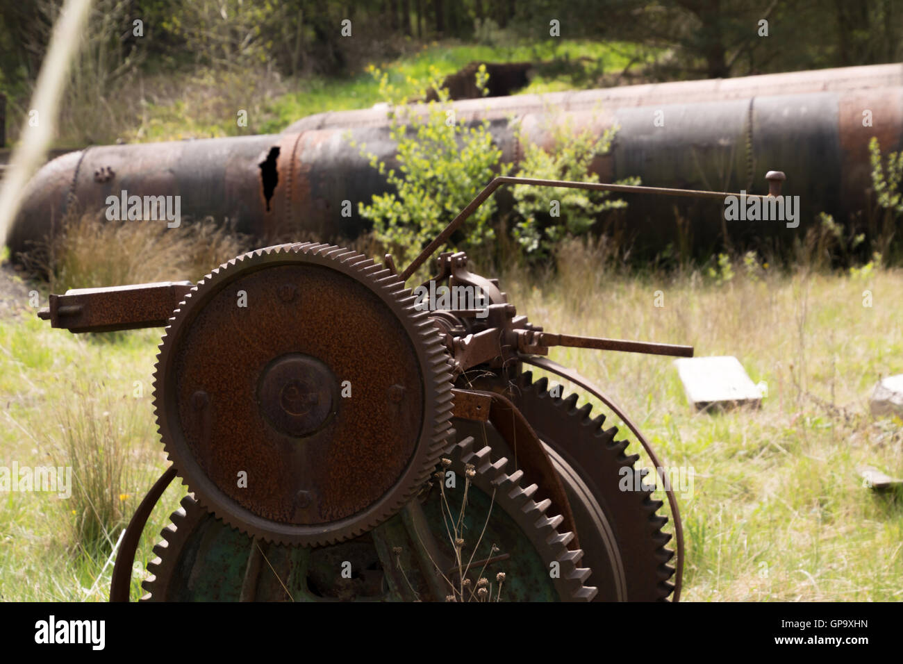 Large rusty cogs and machinery Stock Photo - Alamy