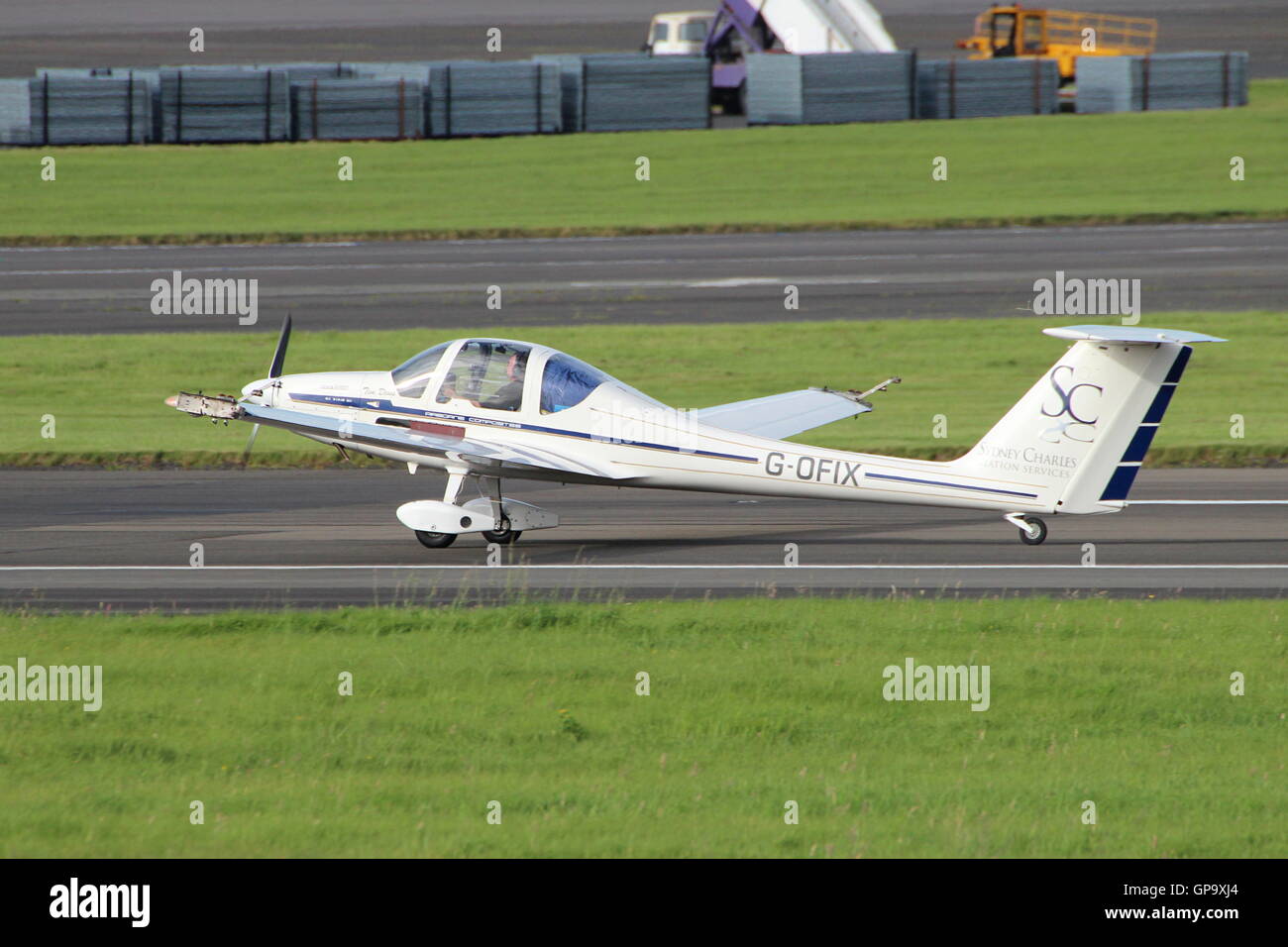 G-OFIX, a G109B of the Aerosparx aerobatic team, arrives at Prestwick ...