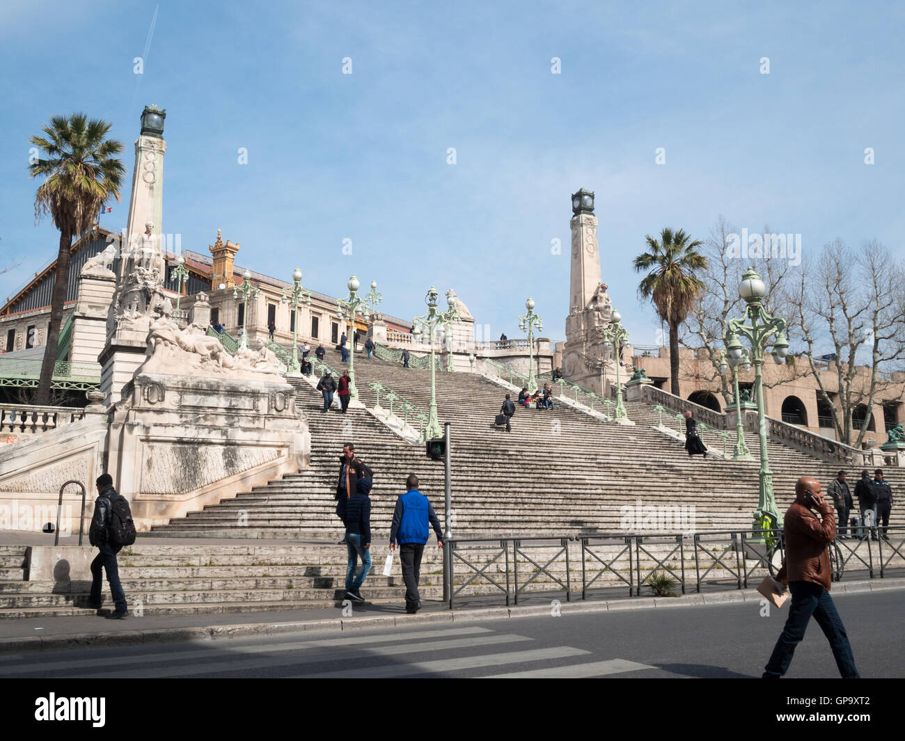 Stairs of Gare de Marseille Saint-Charles Stock Photo - Alamy