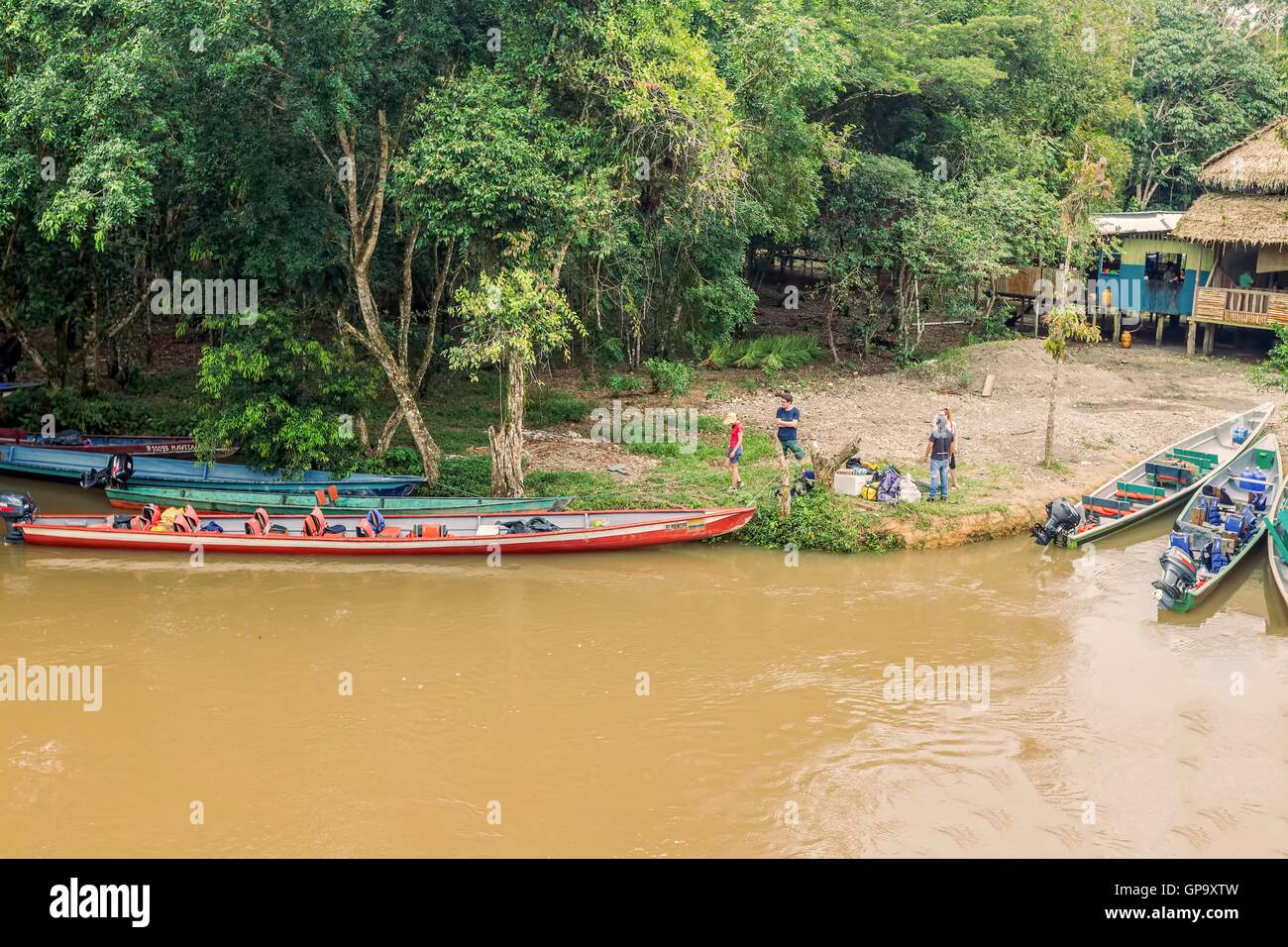 Lago Agrio, Ecuador - 19 March 2015: Lago Agrio, Tourists Loading ...
