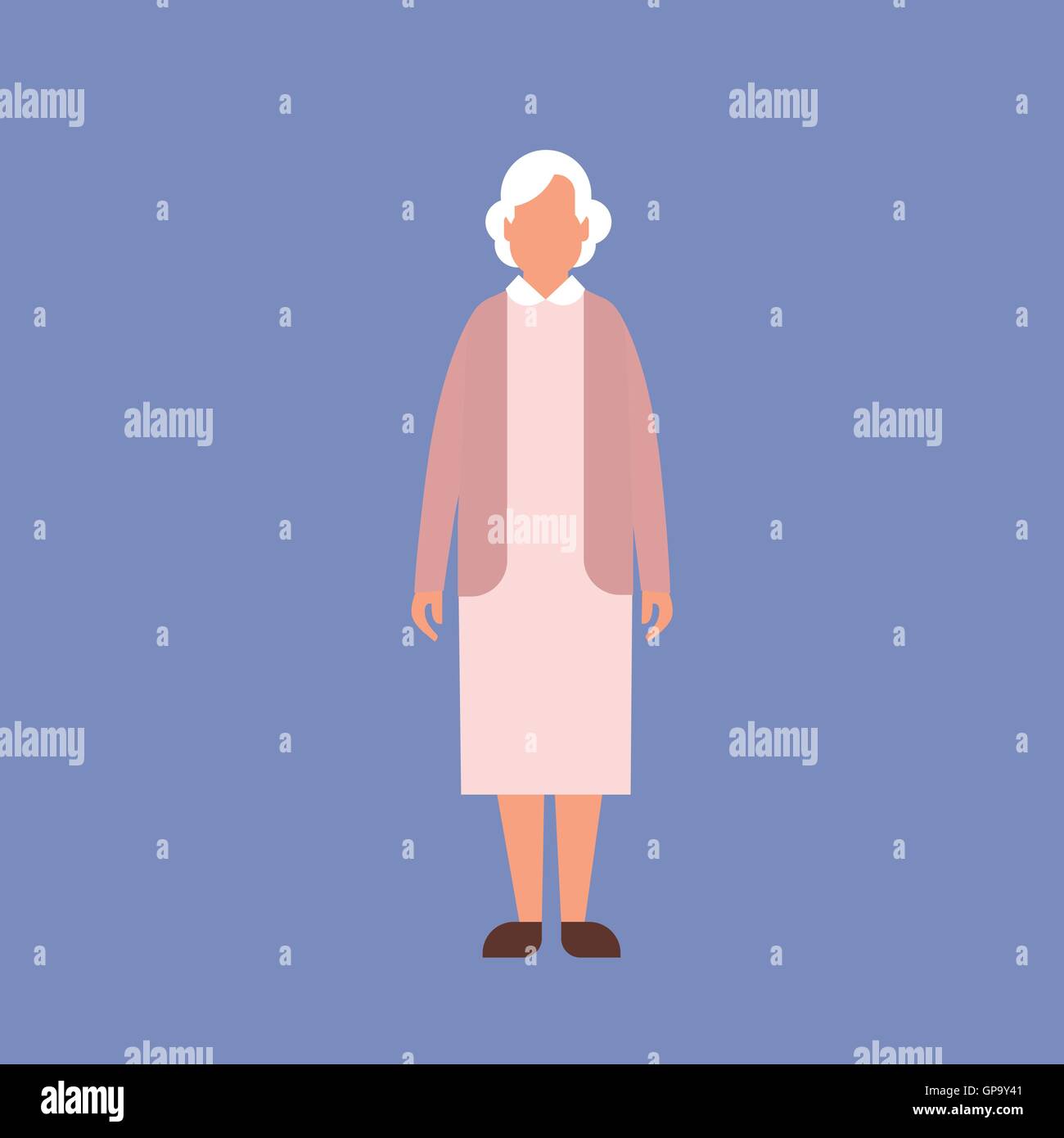 Senior Lady Grandmother Full Length Granny Stock Vector Image & Art - Alamy