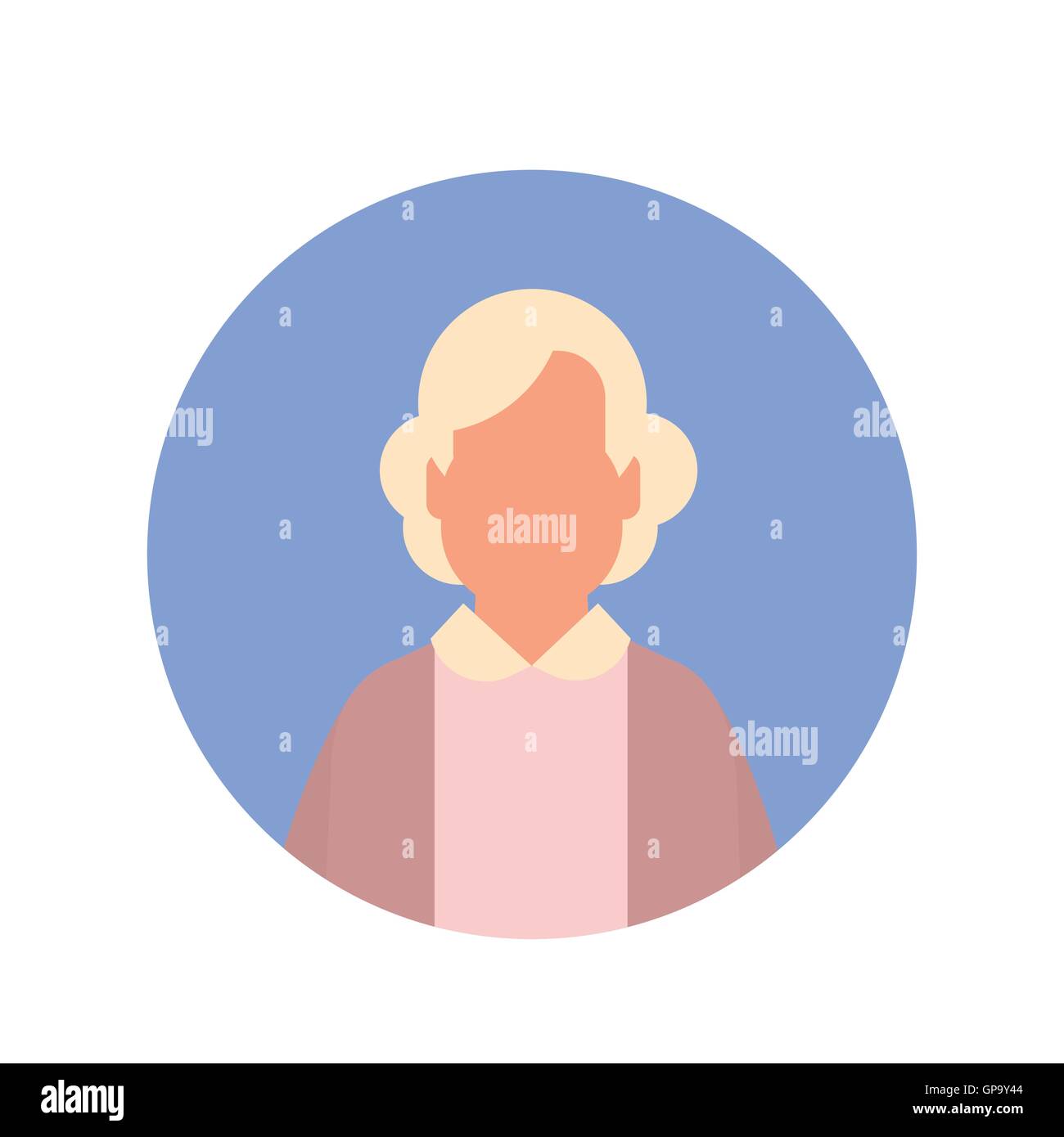 Senior Lady Grandmother Face Web Icon Granny Stock Vector Image & Art ...