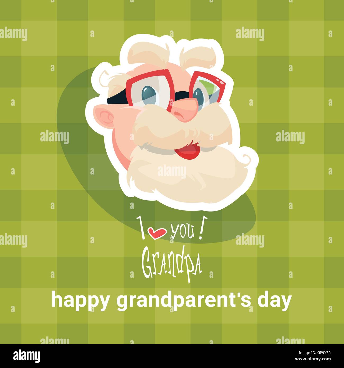 Grandfather Happy Grandparents Day Greeting Card Stock Vector Image ...