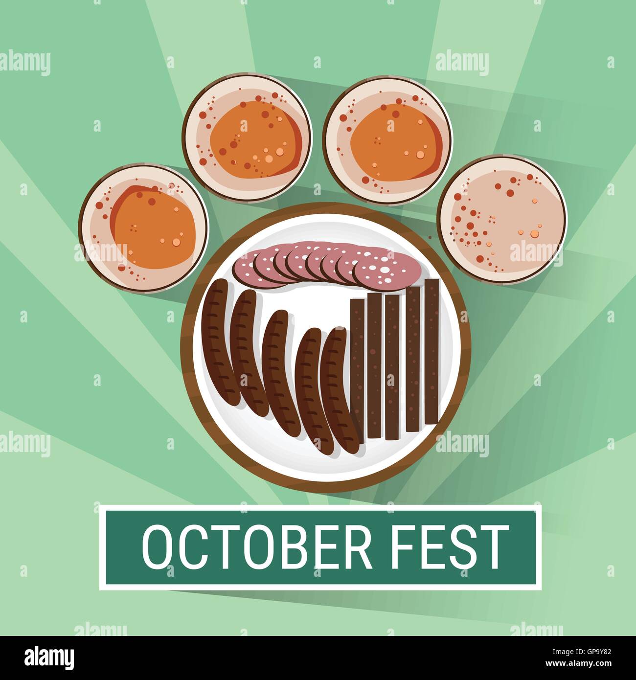 Barbecue party top view Stock Vector Images - Alamy