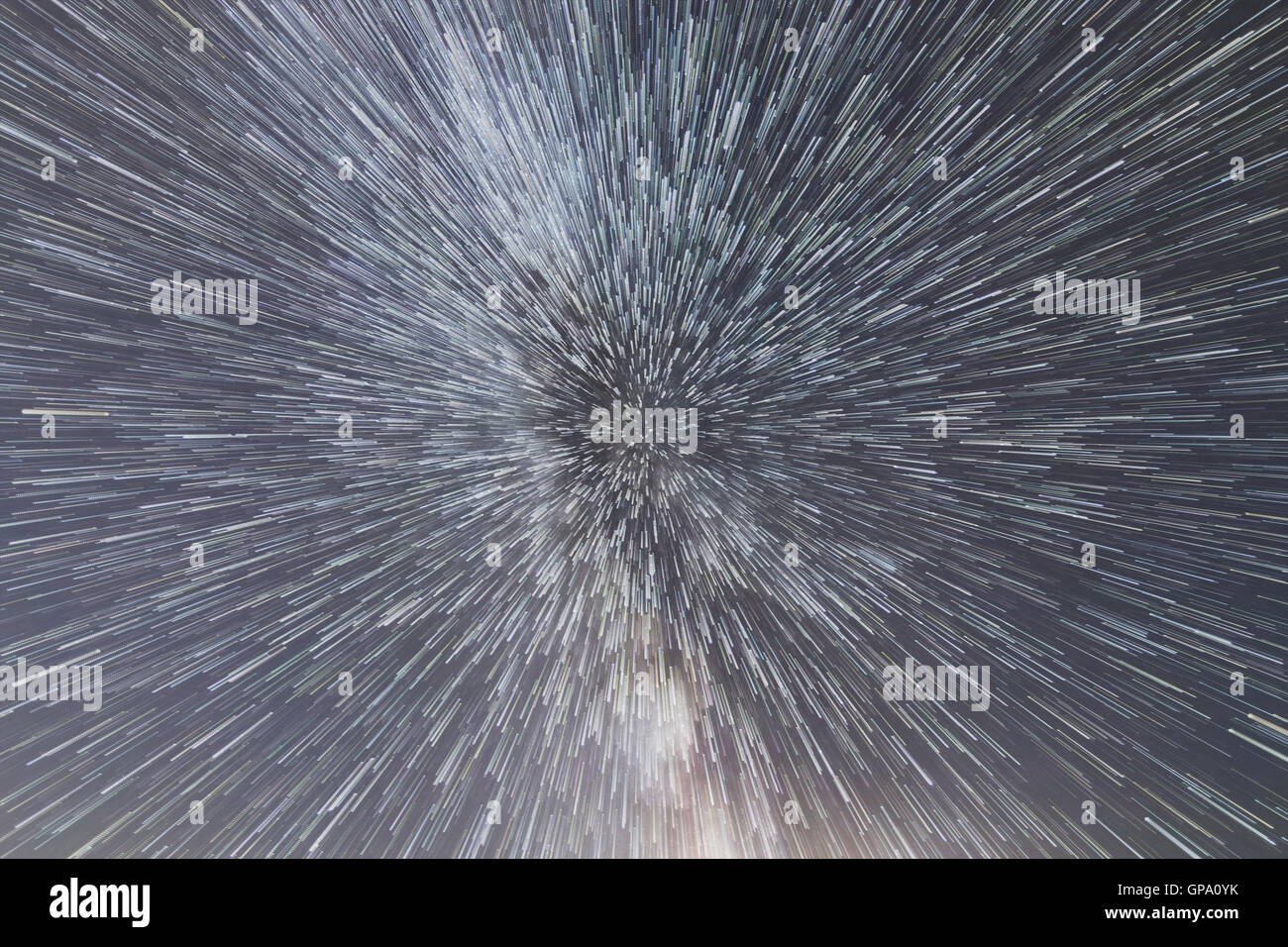Milky Way galaxy. Space travel at the speed of light. Time travel Stock ...