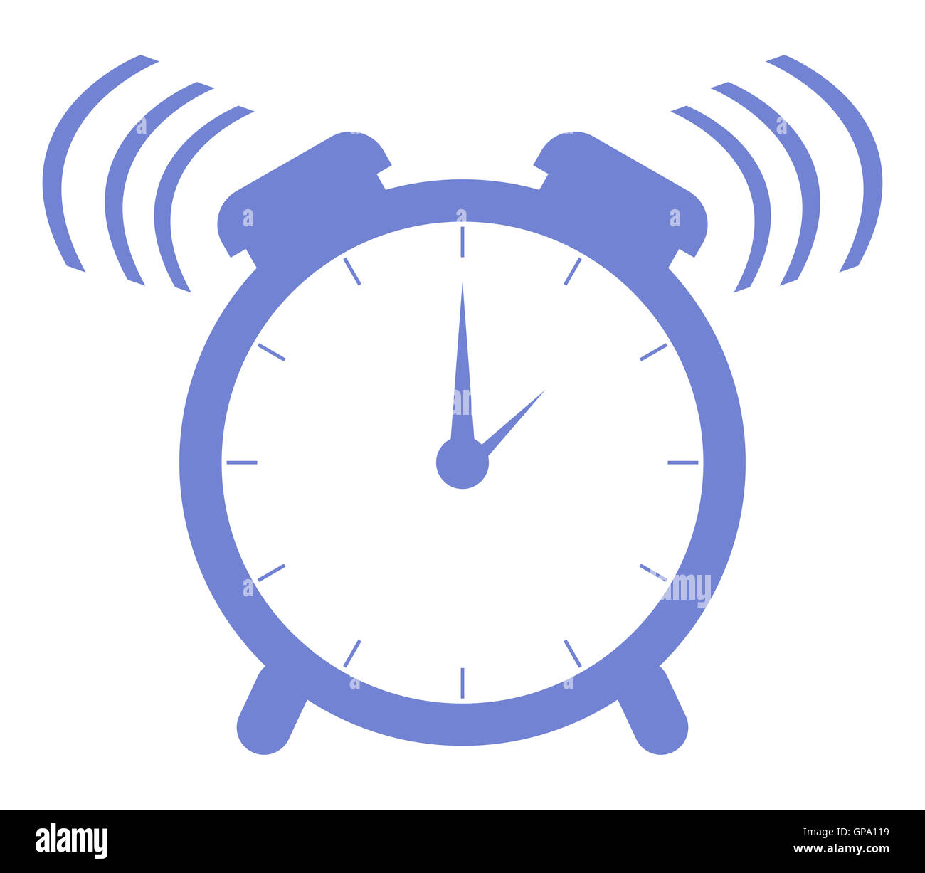 icon alarm clock rings Stock Photo - Alamy