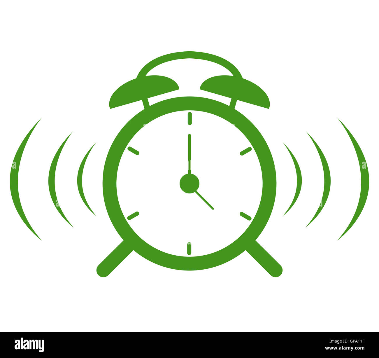 icon alarm clock rings Stock Photo - Alamy