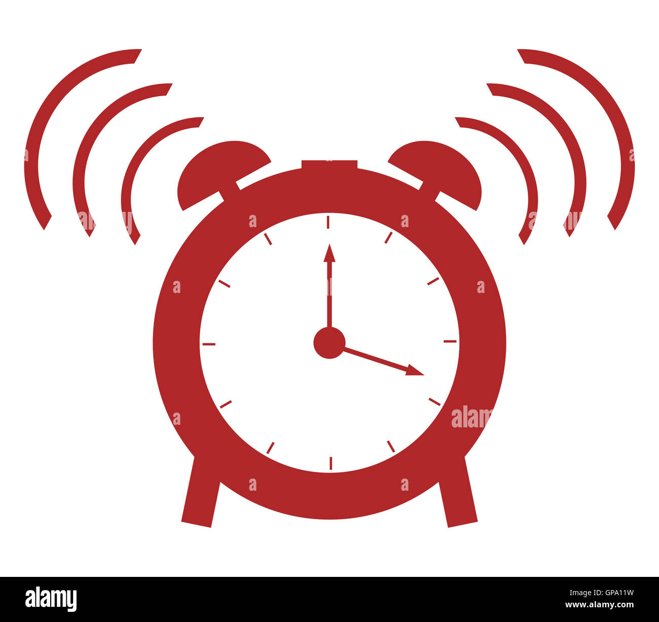 icon alarm clock rings Stock Photo - Alamy
