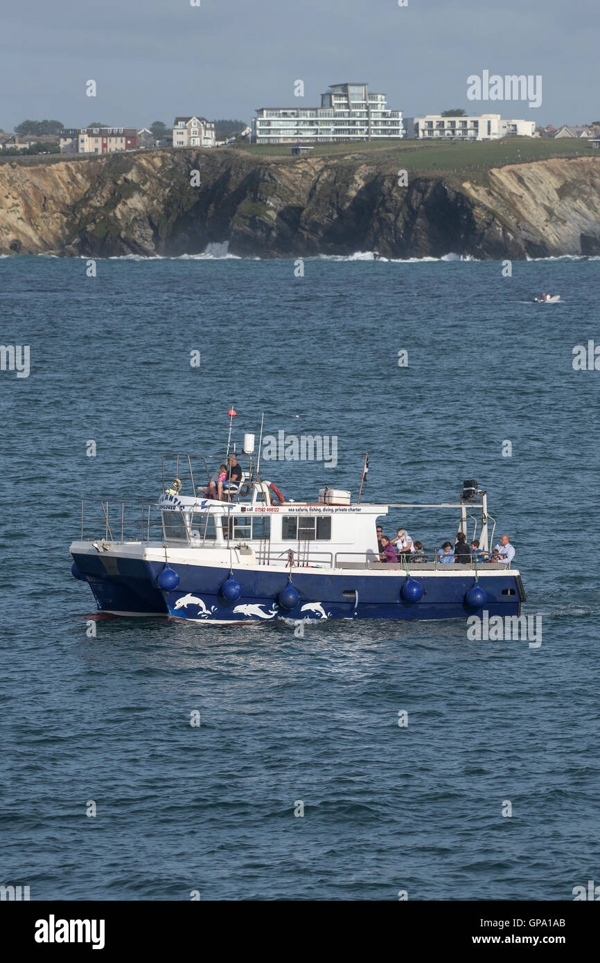 The Atlantic Explorer from Newquay steams around Towan Headland in ...