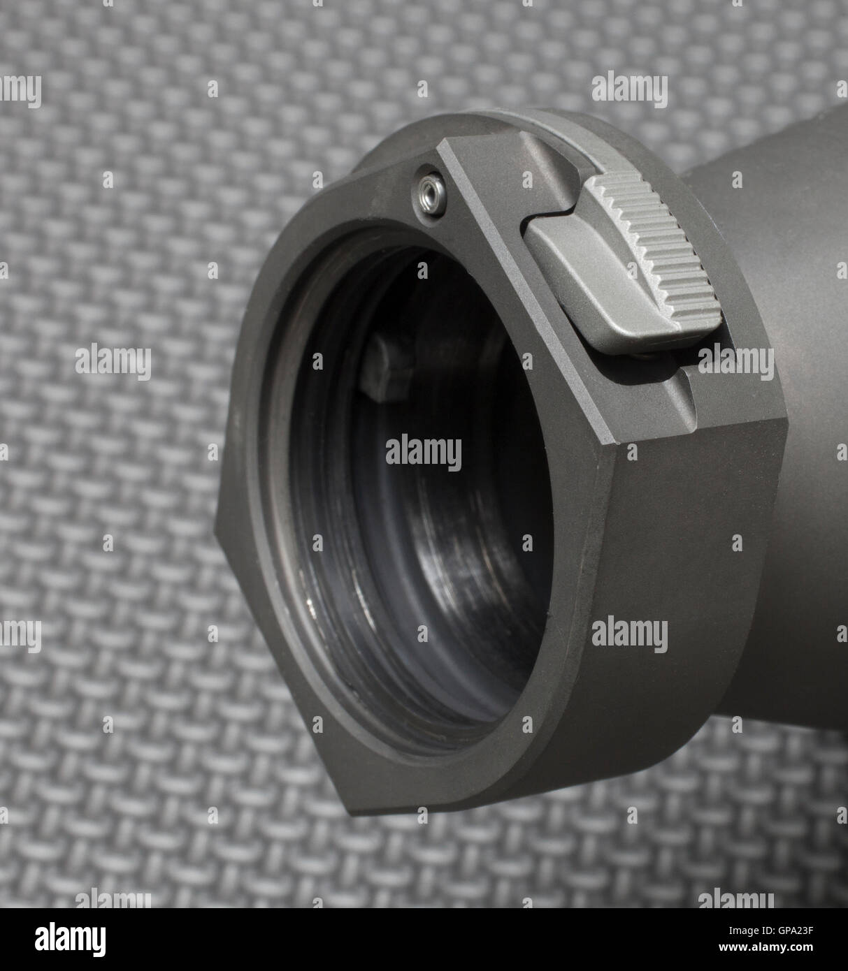 Quick detach mechanism that is used on a silencer Stock Photo - Alamy