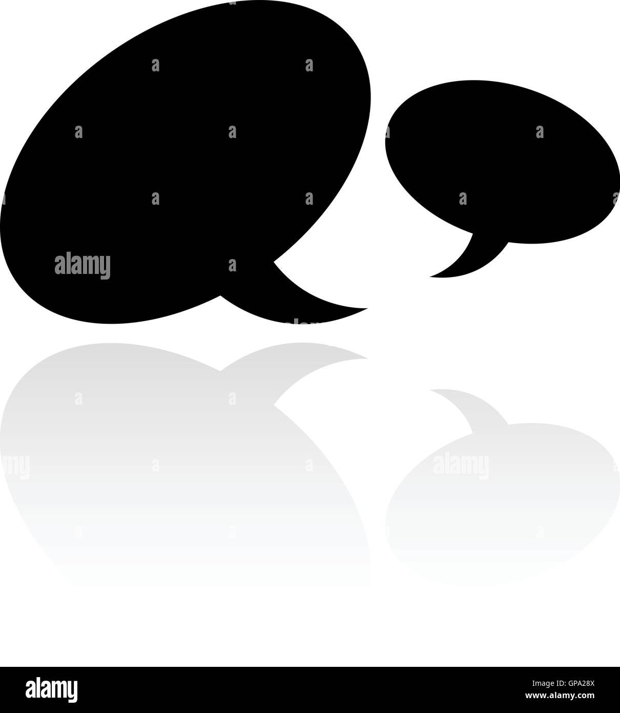 Black speech bubbles isolated on white Stock Vector Image & Art - Alamy