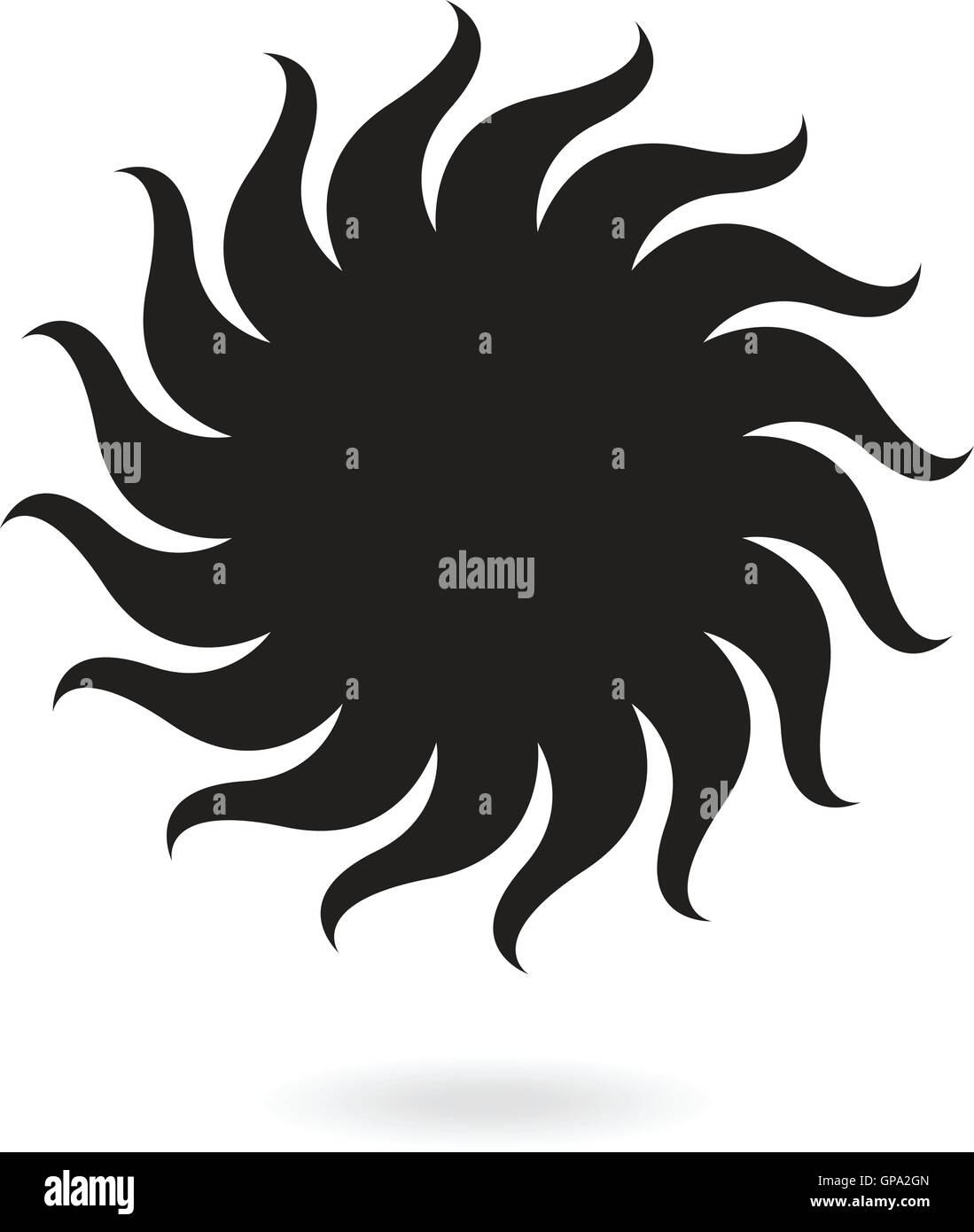 Black sun isolated on white Stock Vector Image & Art - Alamy