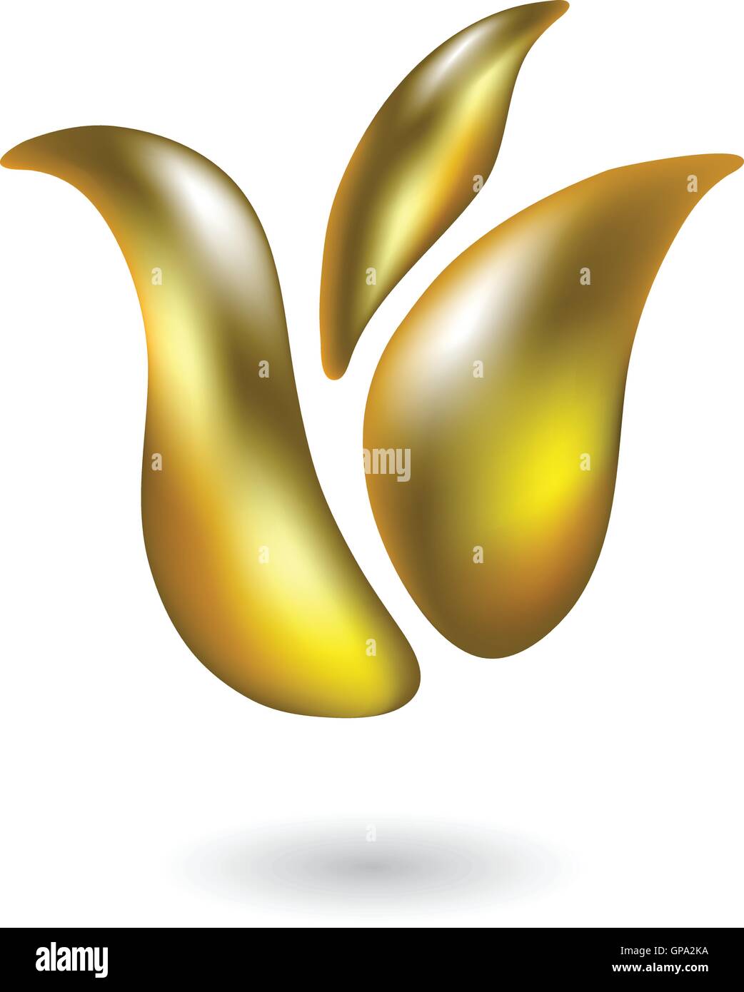 Gold tulip Stock Vector Images - Alamy