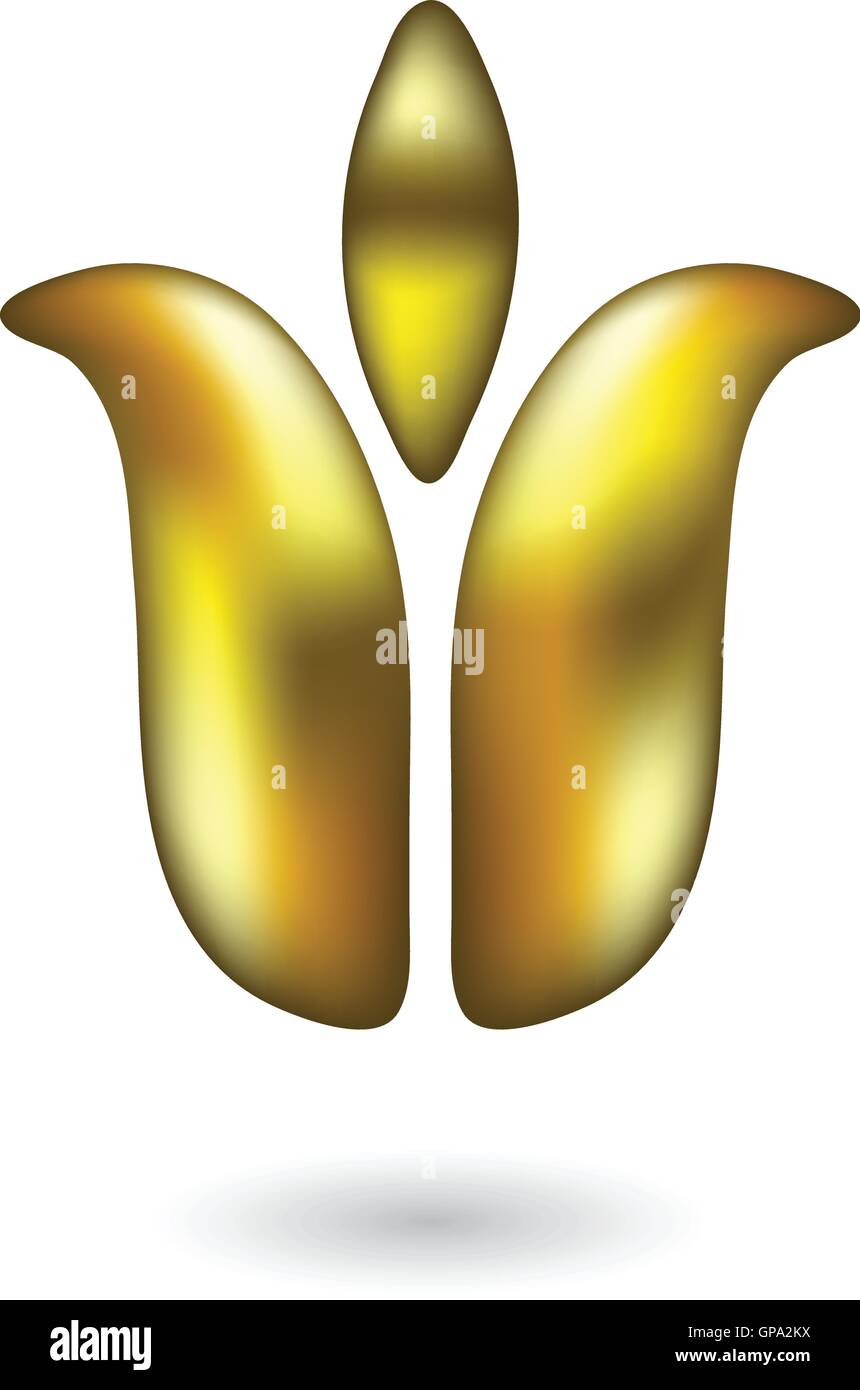 Gold tulip Stock Vector Images - Alamy