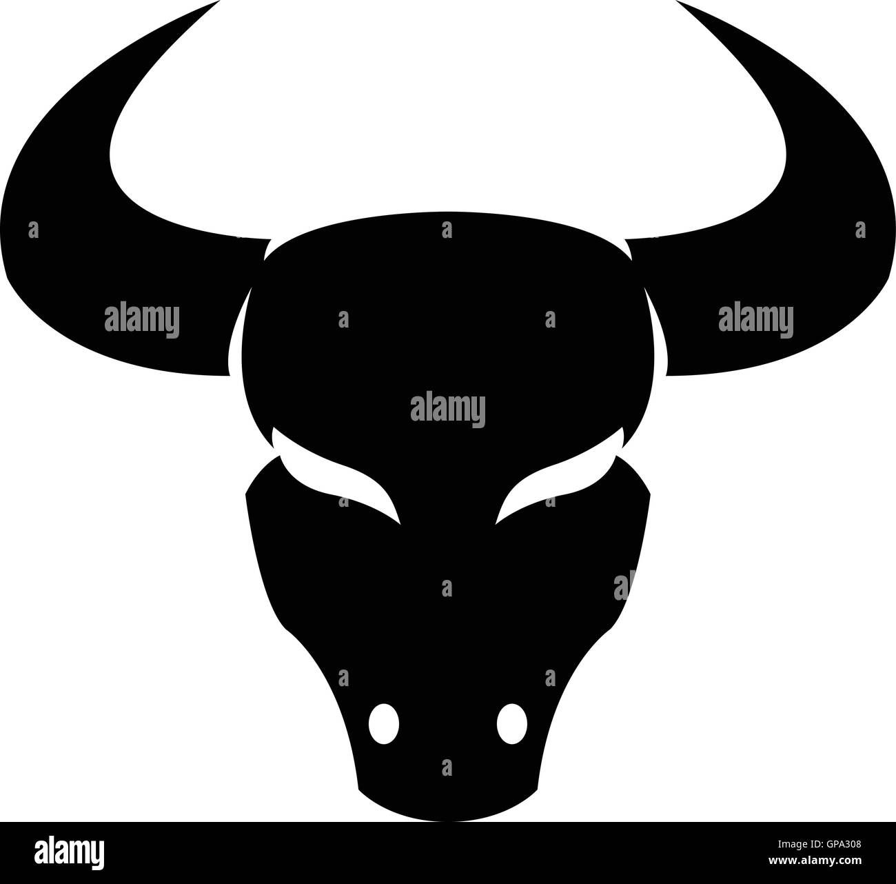 Black taurus isolated on white Stock Vector Image & Art - Alamy