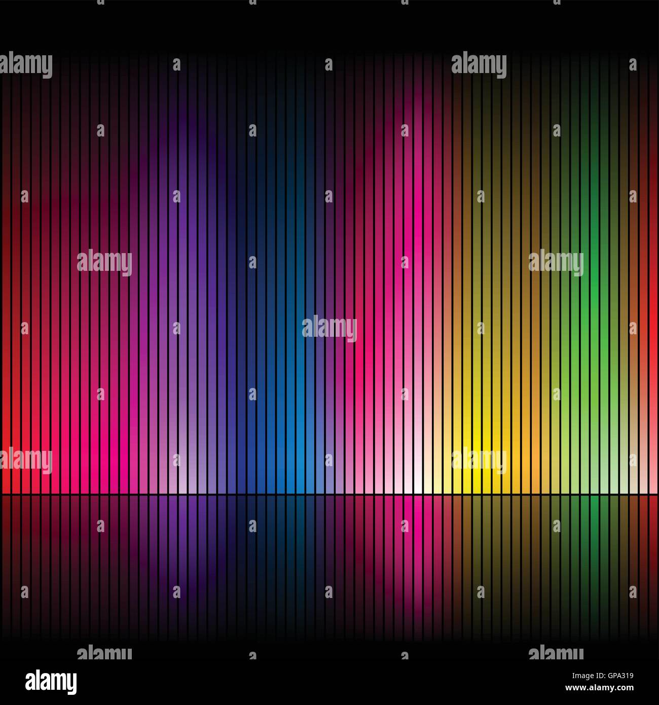 Abstract rainbow colours on a black background Stock Vector Image & Art ...