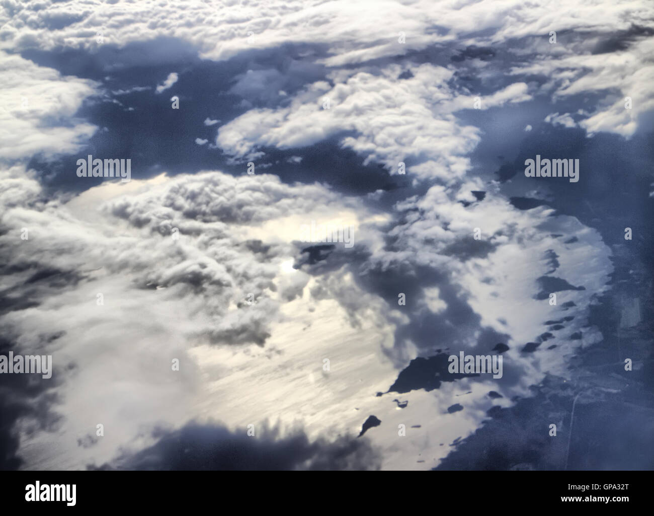 sky with clouds at a height in the air Stock Photo - Alamy