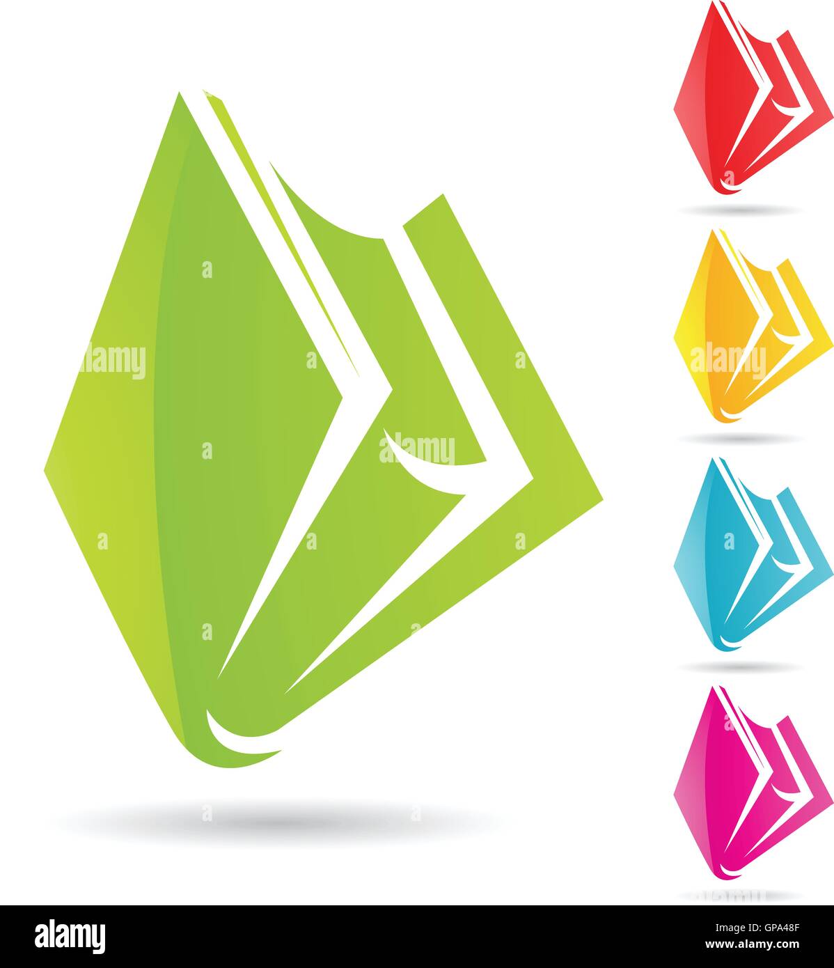 Eps Vector illustration of colorful book icons Stock Vector Image & Art ...