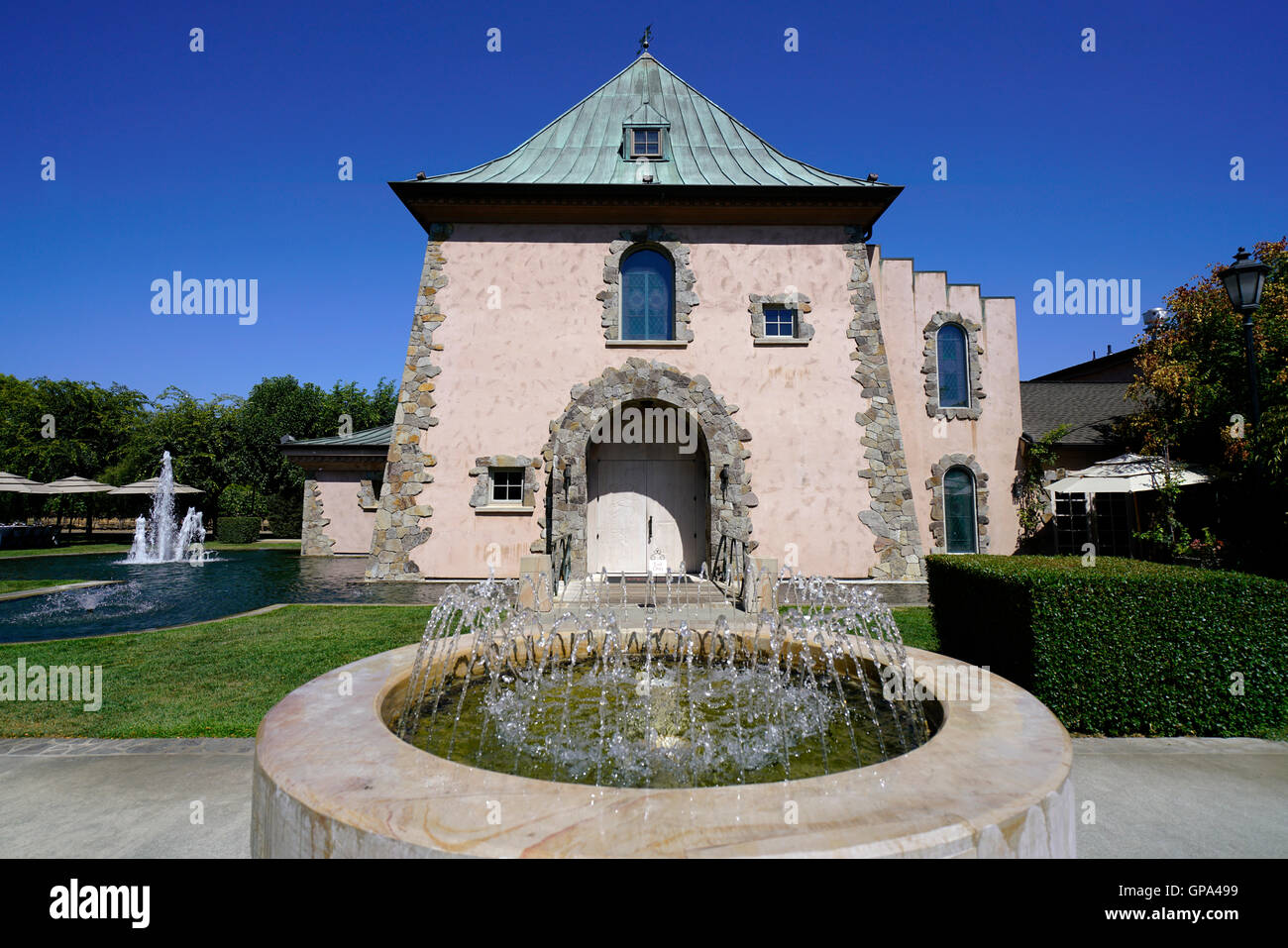 Tasting room and garden of Peju Province Winery.Rutherford,Napa Valley ...