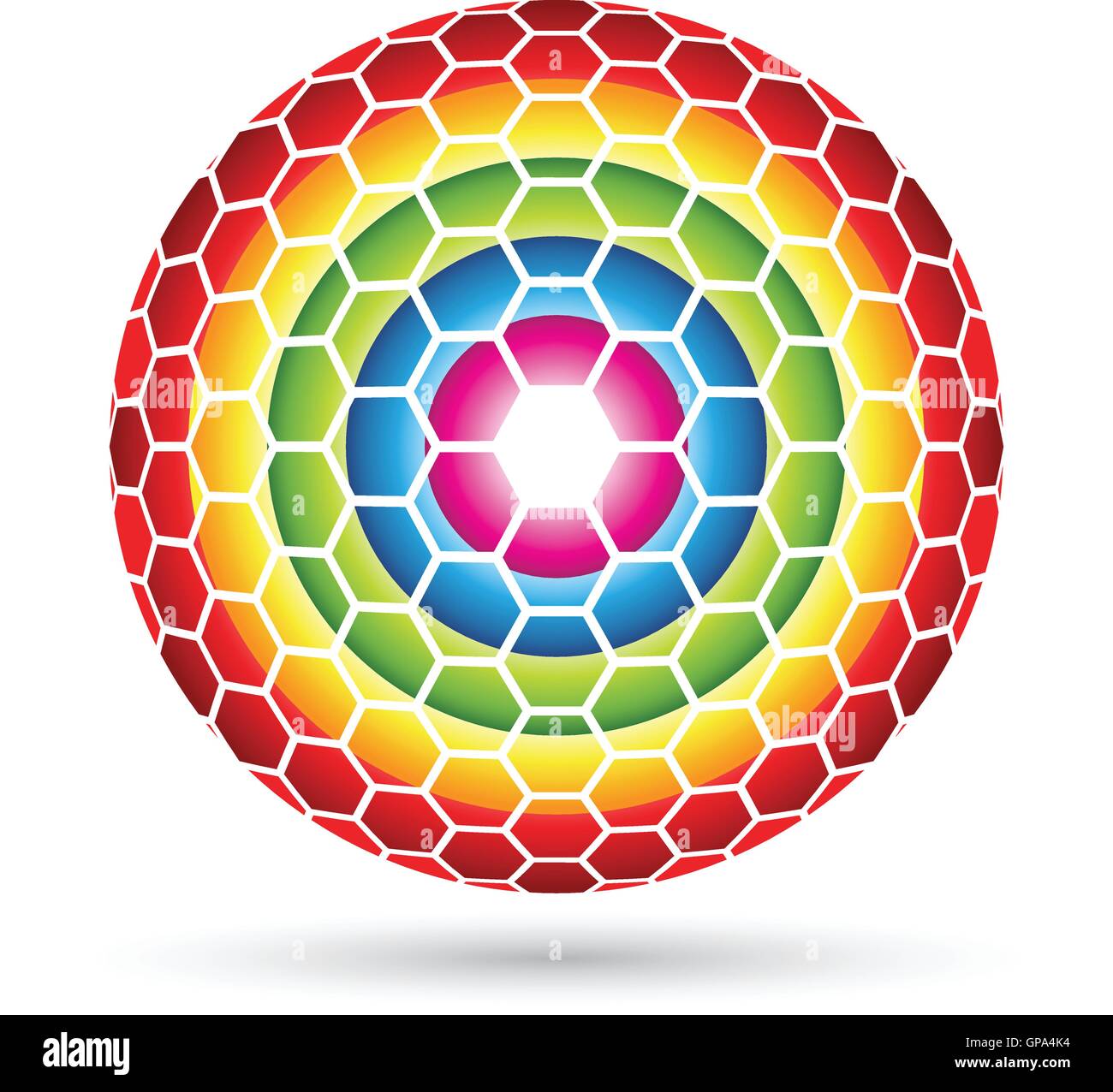 Honeycomb ball Stock Vector Images - Alamy