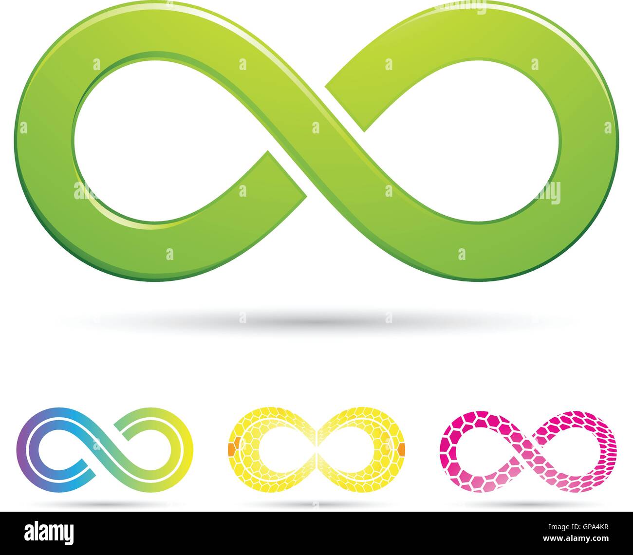 Vector illustration of sleek style Infinity Symbols Stock Vector Image ...