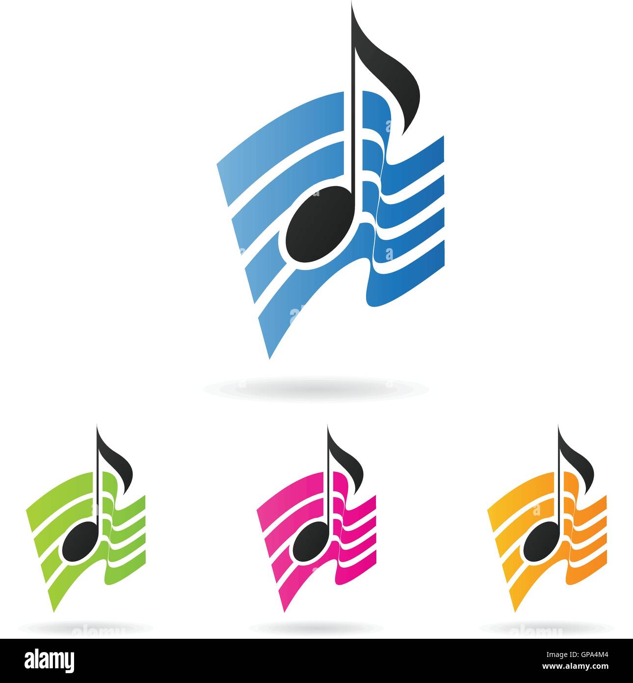 EPS Vector illustration of a musical note Stock Vector Image & Art - Alamy