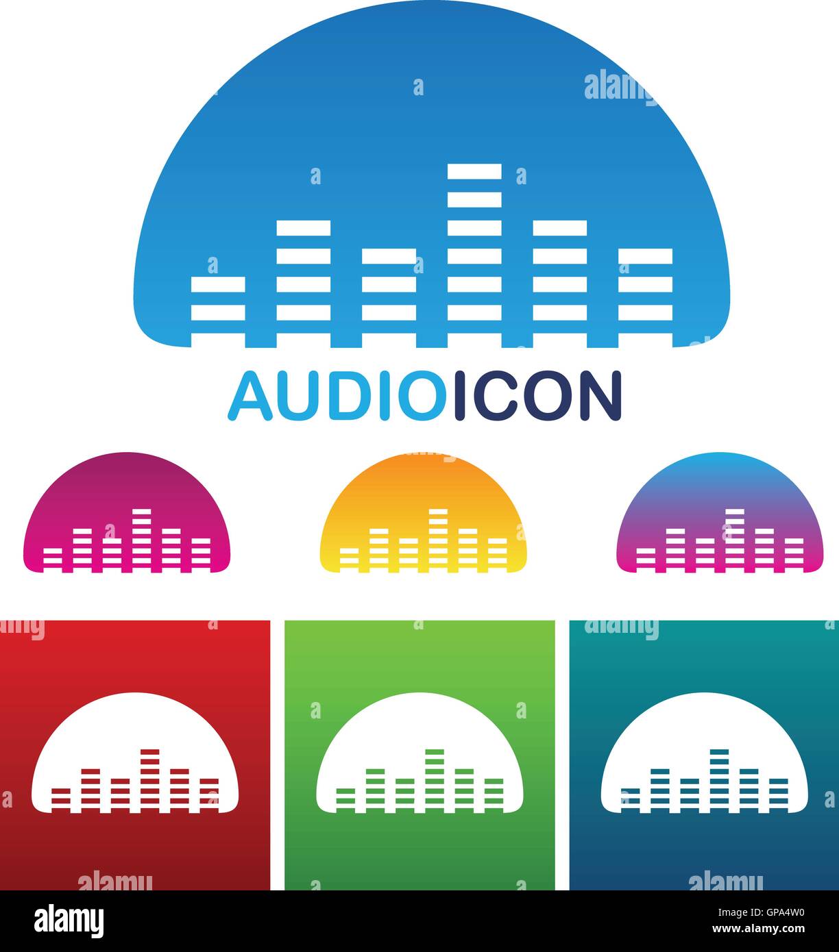 vector illustration of colorful audio equalizer icon Stock Vector Image ...