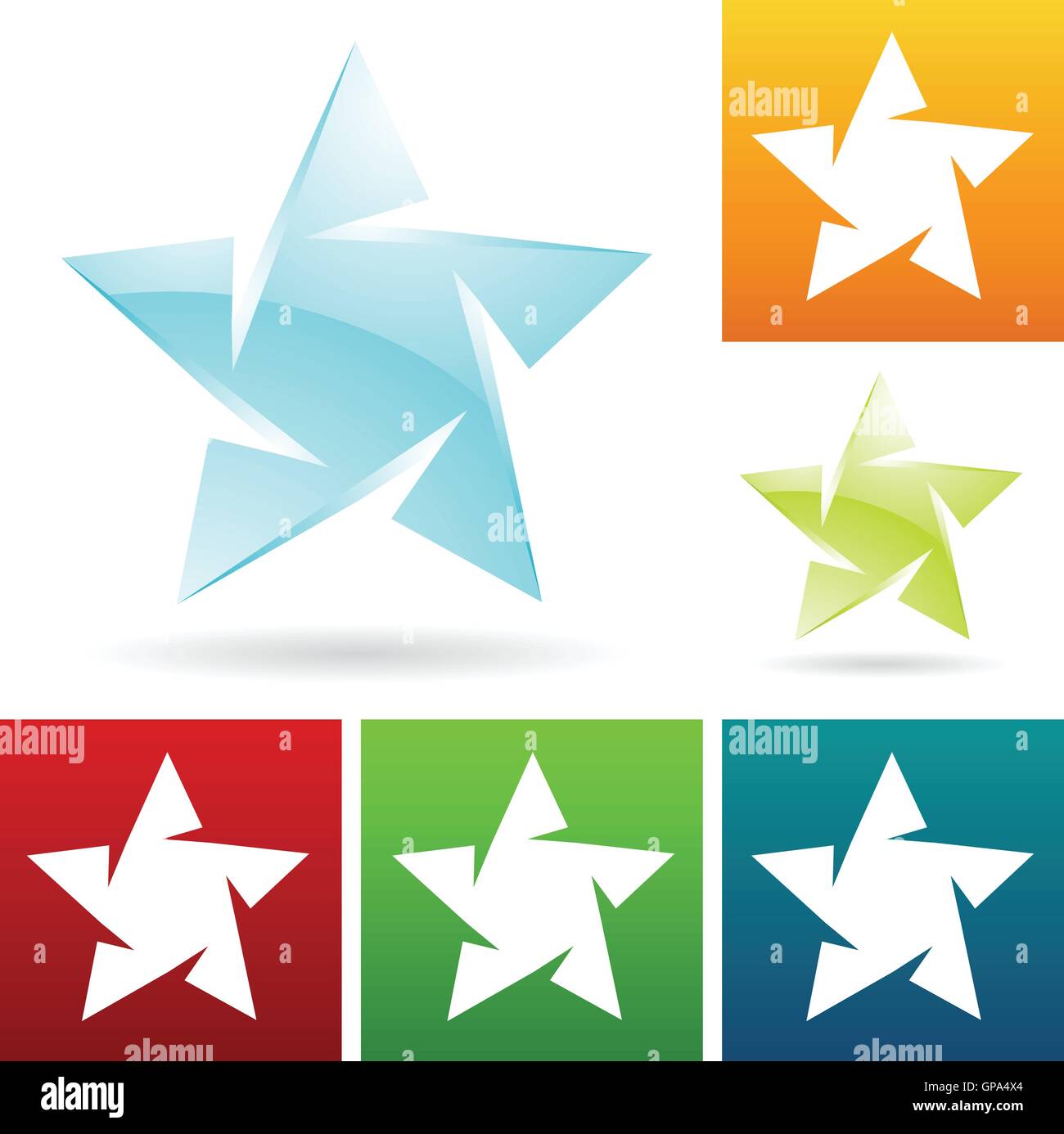 eps vector illustration of ice star icons Stock Vector Image & Art - Alamy