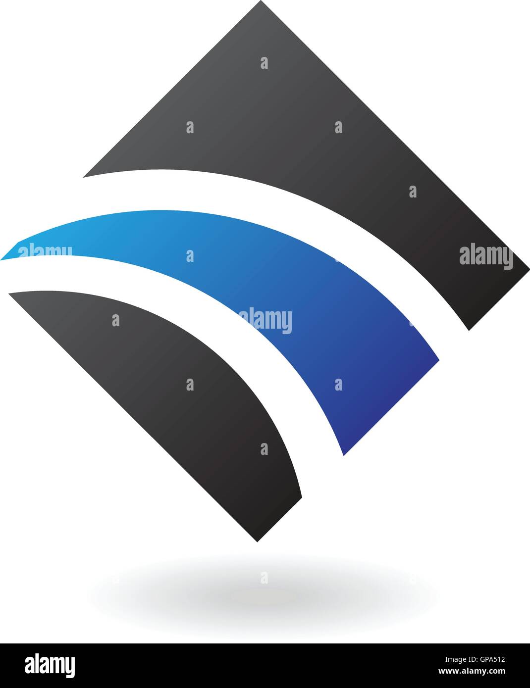 Icons logo logos shape blue black Stock Vector Images - Alamy