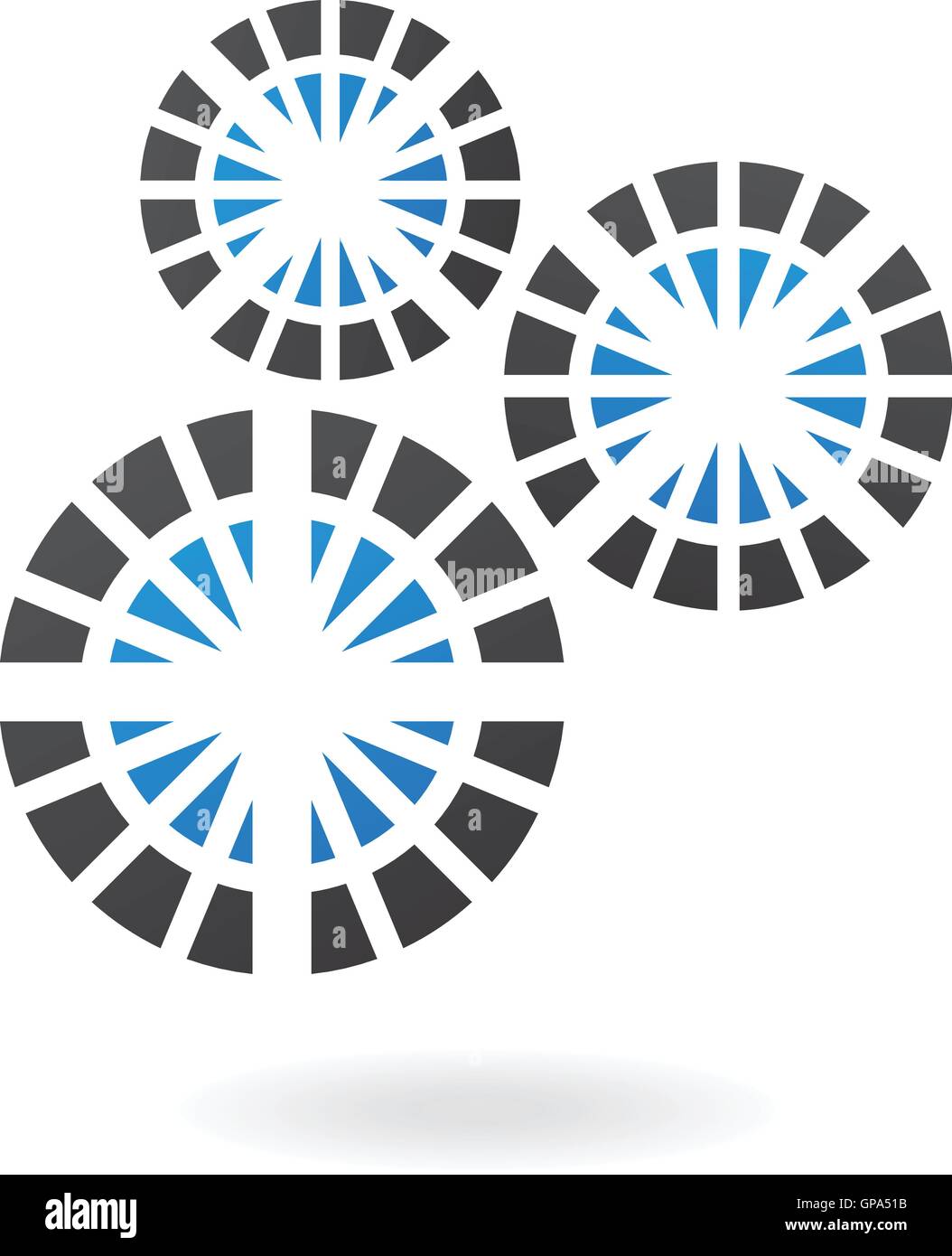 Blue and black logo icon and graphic design element Stock Vector Image ...