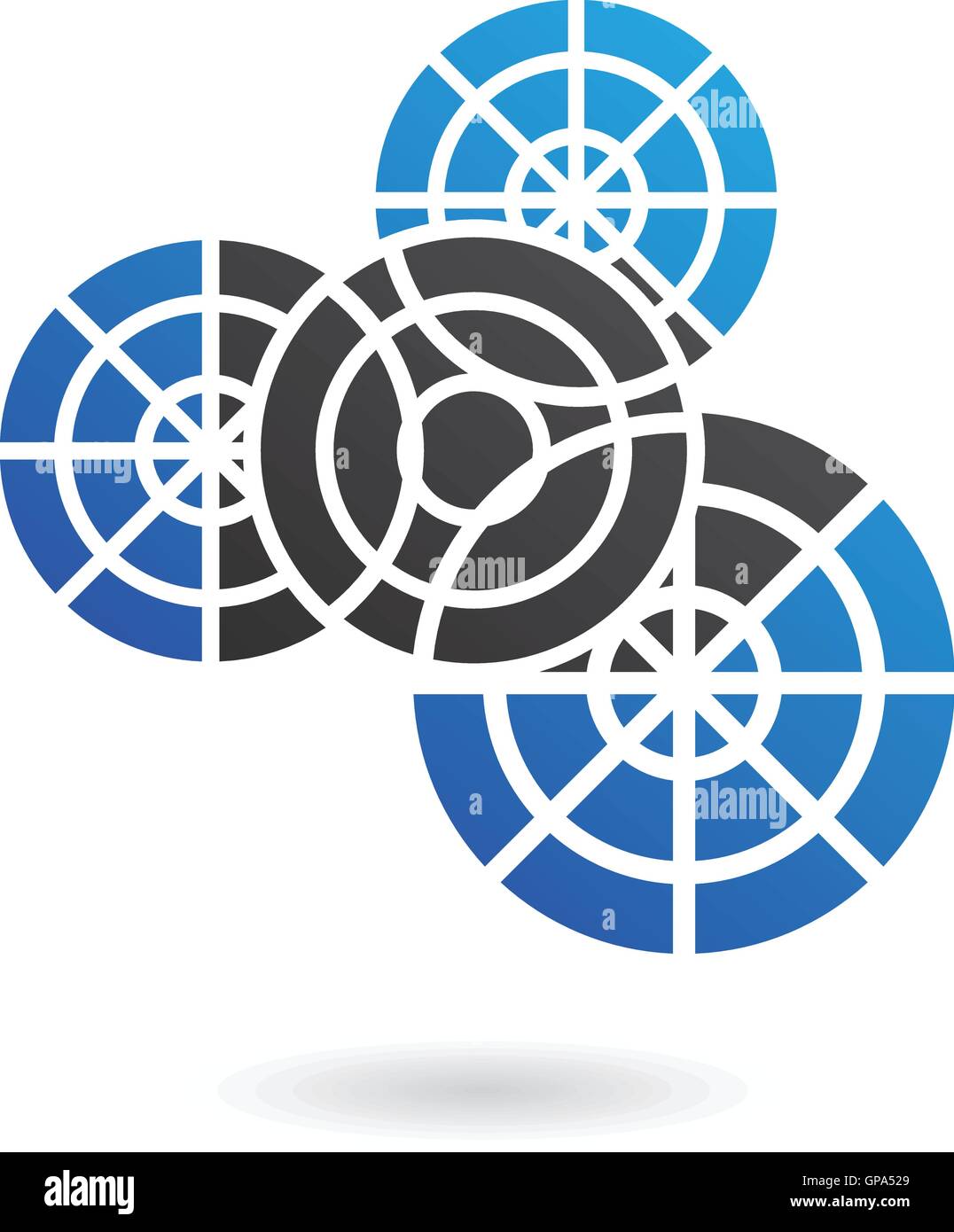 Blue and black logo icon and graphic design element Stock Vector Image ...