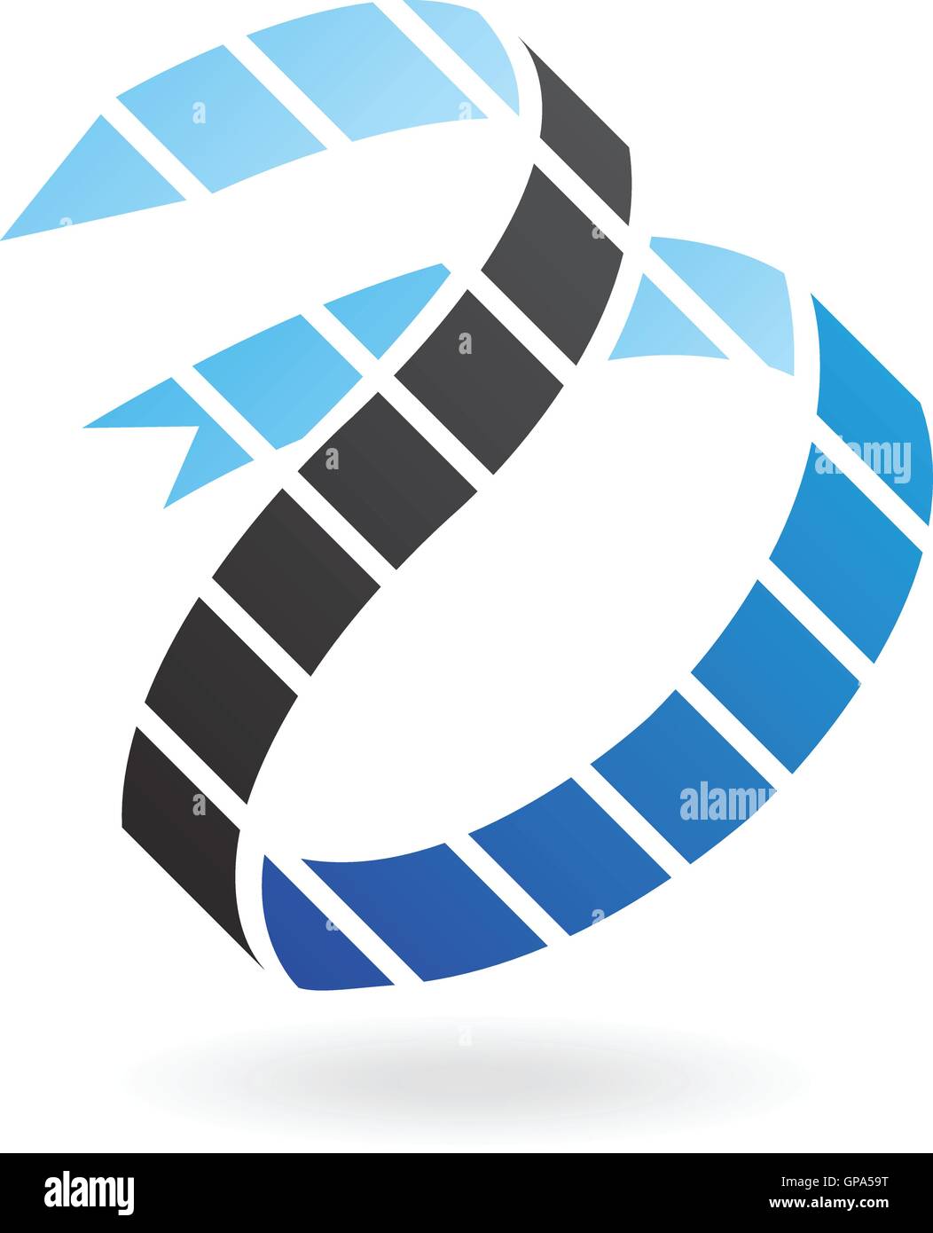Blue and black arrow icon and design element Stock Vector Image & Art ...