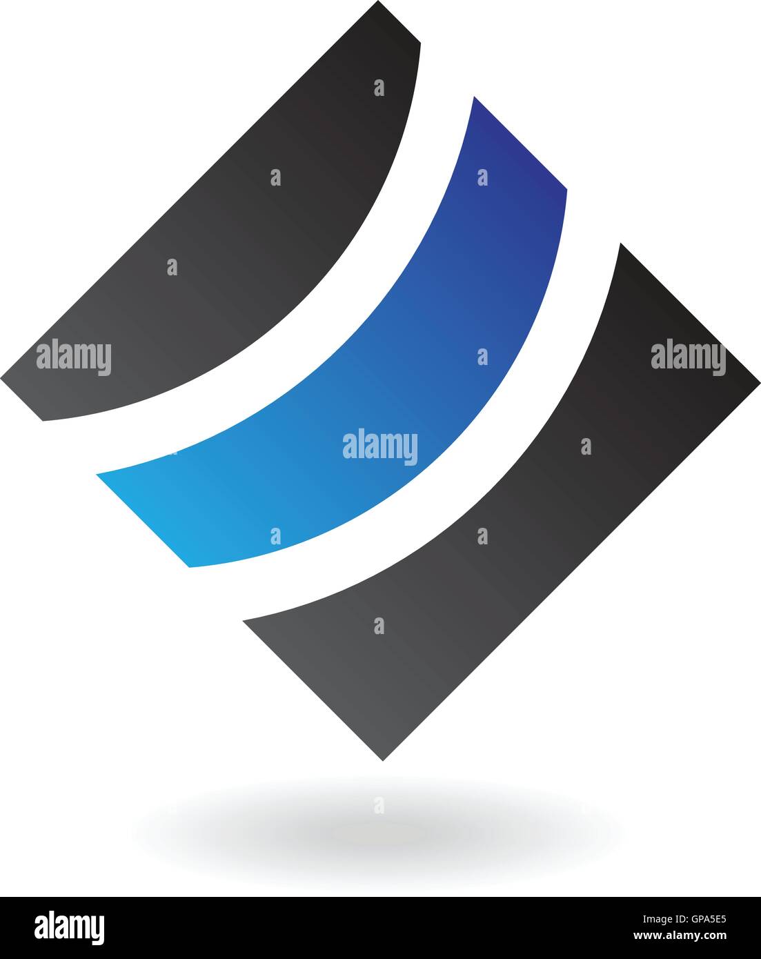 Abstract blue and black logo icon and design element Stock Vector Image ...