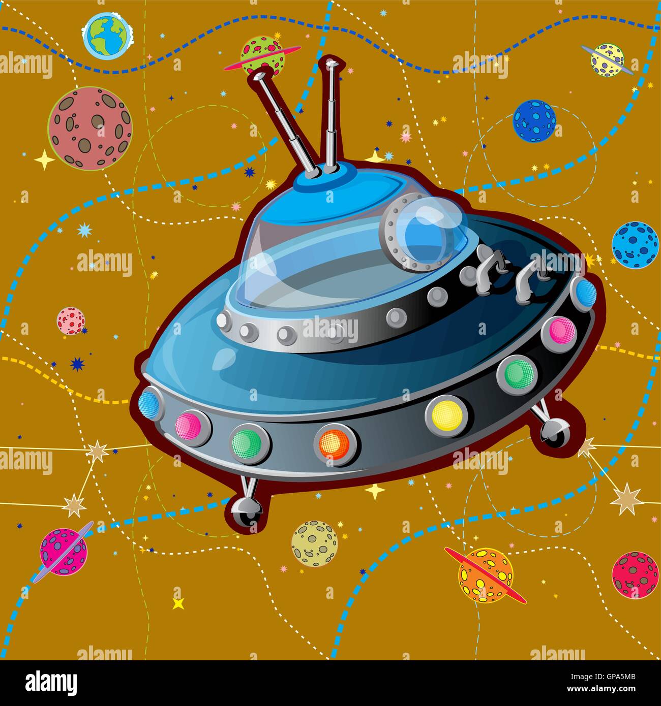 Unidentified flying object art hi-res stock photography and images - Alamy